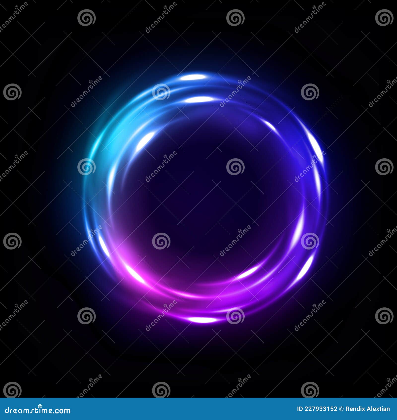 Rotating Multicolor Lights with Sparks, Isolated and Easy To Edit ...