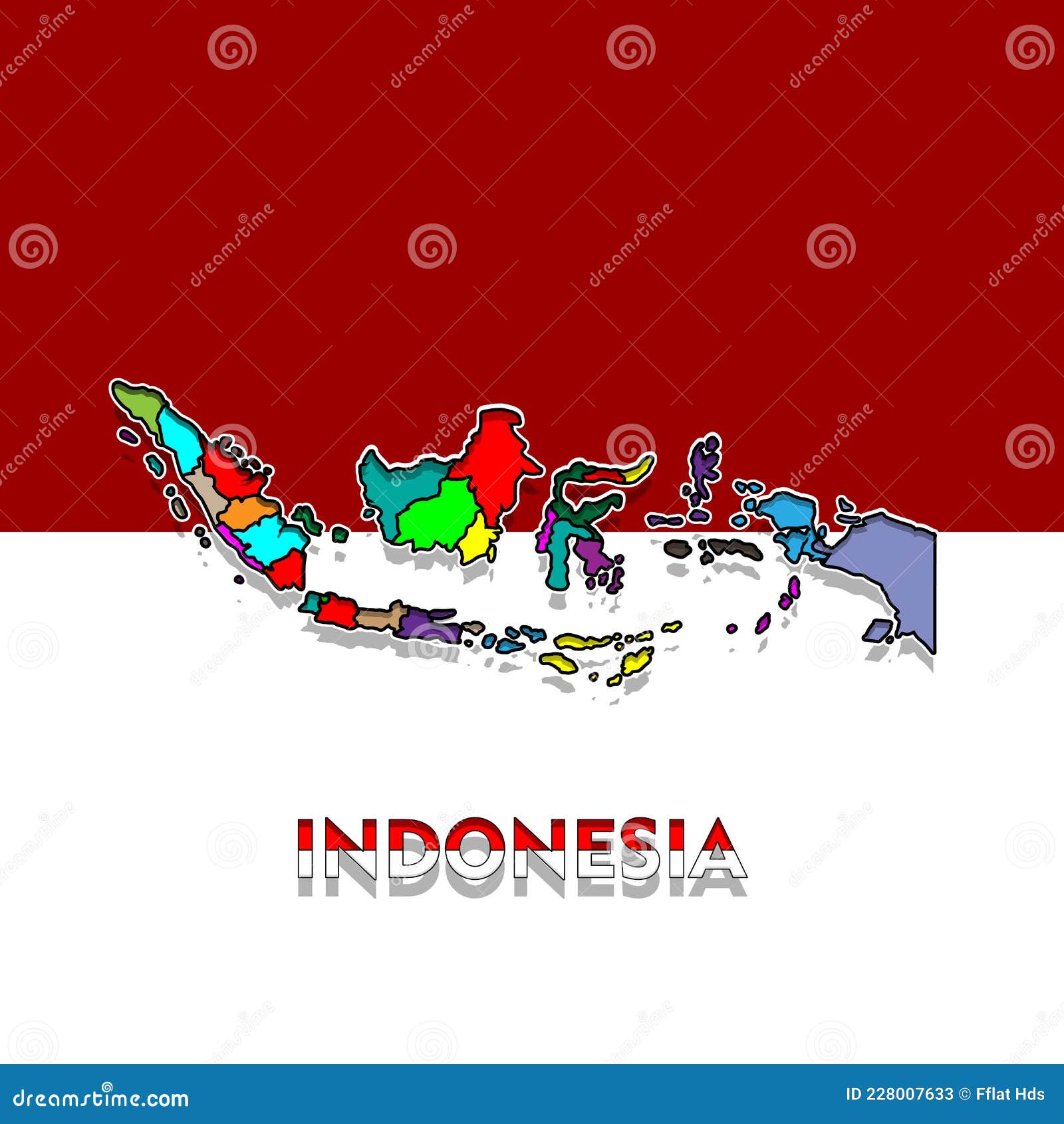 Indonesia Map Cartoon Vector Stock Vector - Illustration of advertising ...