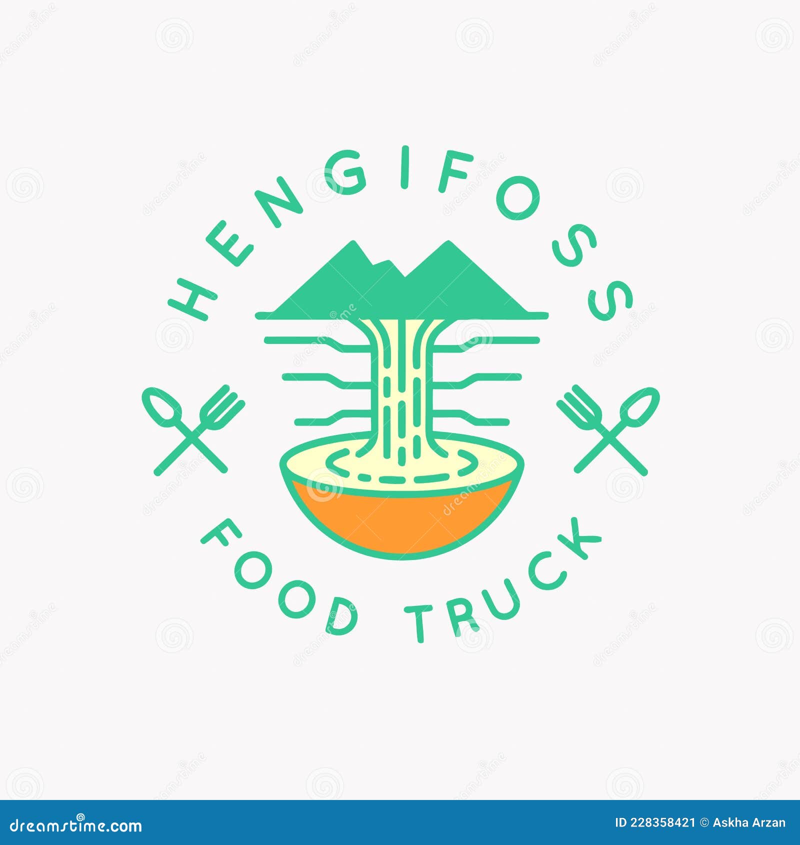 Mountain Food Logo Design Vector Stock Vector - Illustration of concept ...