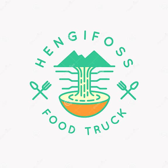 Mountain Food Logo Design Vector Stock Vector - Illustration of concept ...