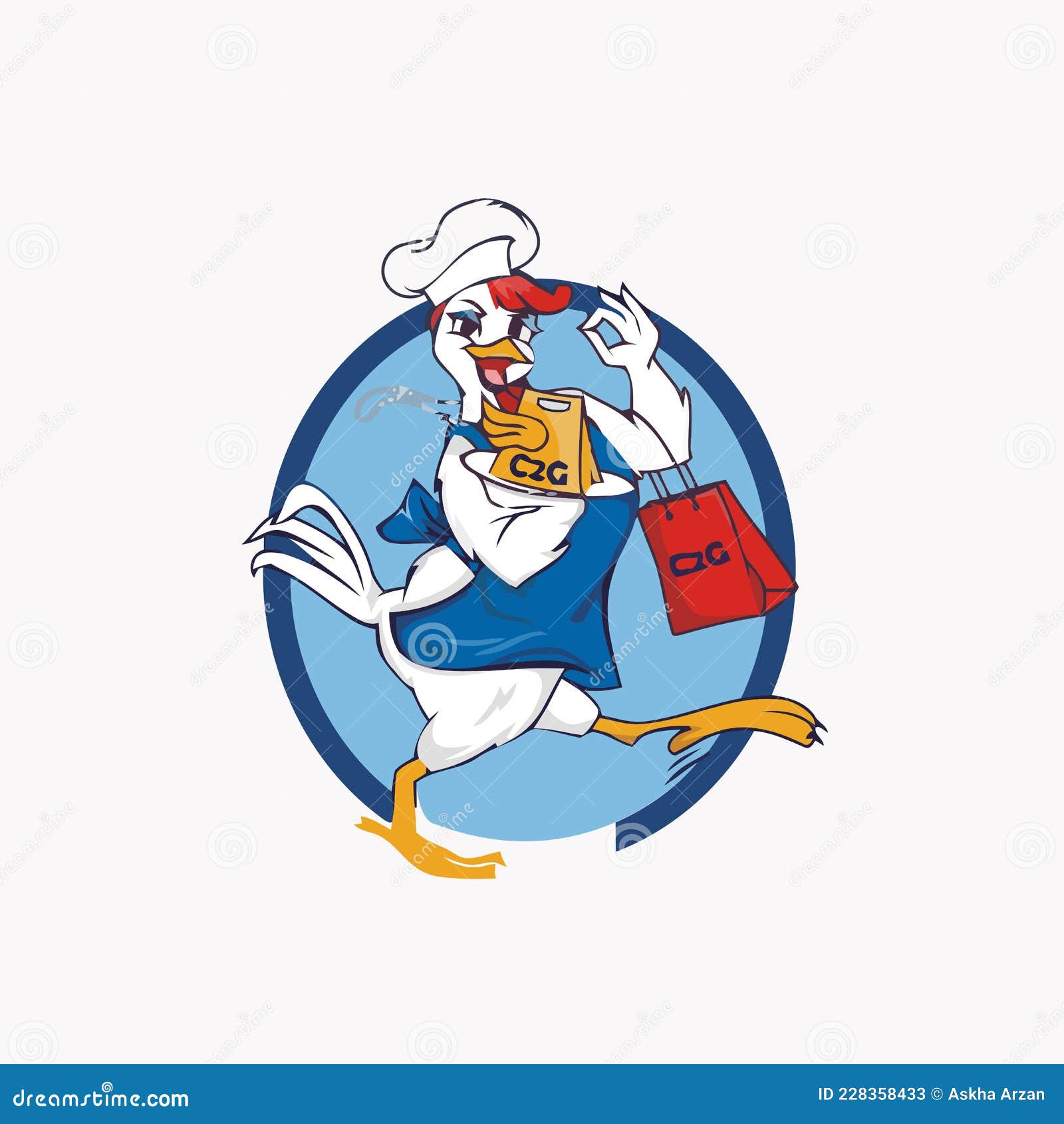 Chicken Delivery Logo Design Vector Stock Vector - Illustration of ...