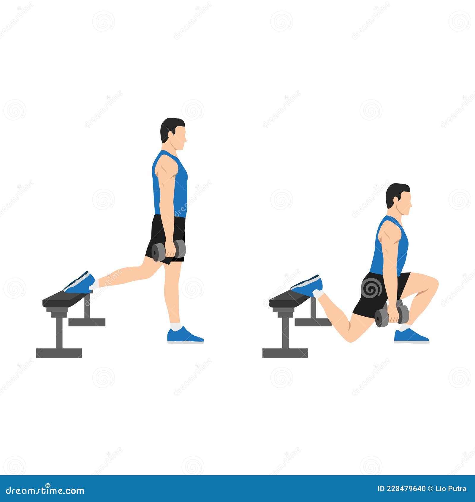 Squats Exercise For Legs. Vector Illustration | CartoonDealer.com #84558574