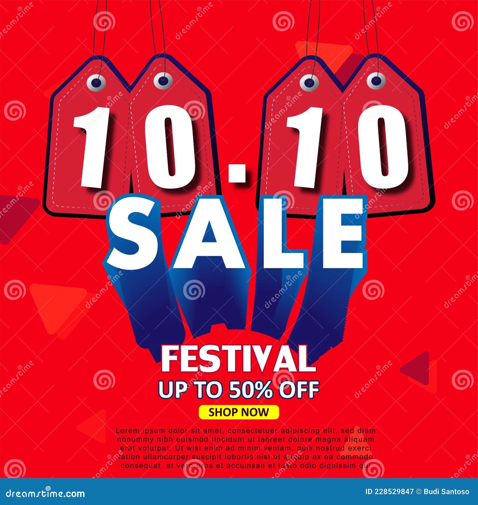 10.10 Sale Poster or Flyer Design Stock Vector - Illustration of 1010 ...