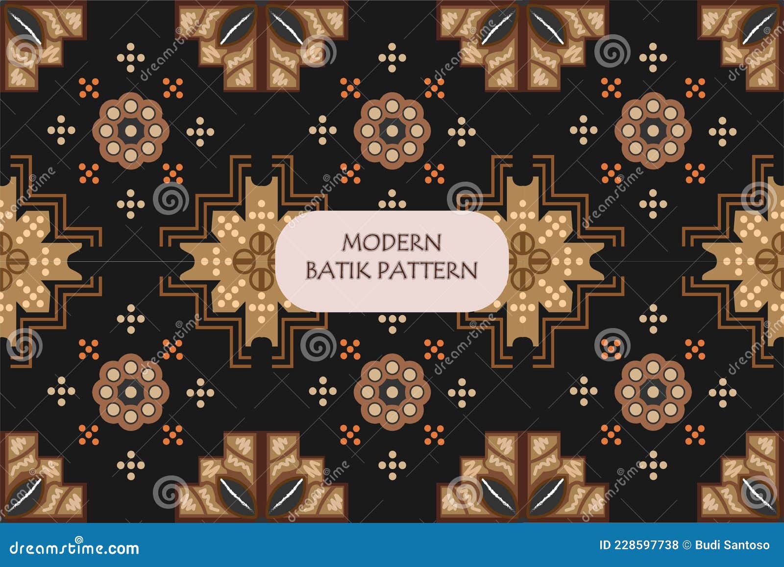 Indonesian Modern Batik Pattern Stock Vector - Illustration of malaysia ...