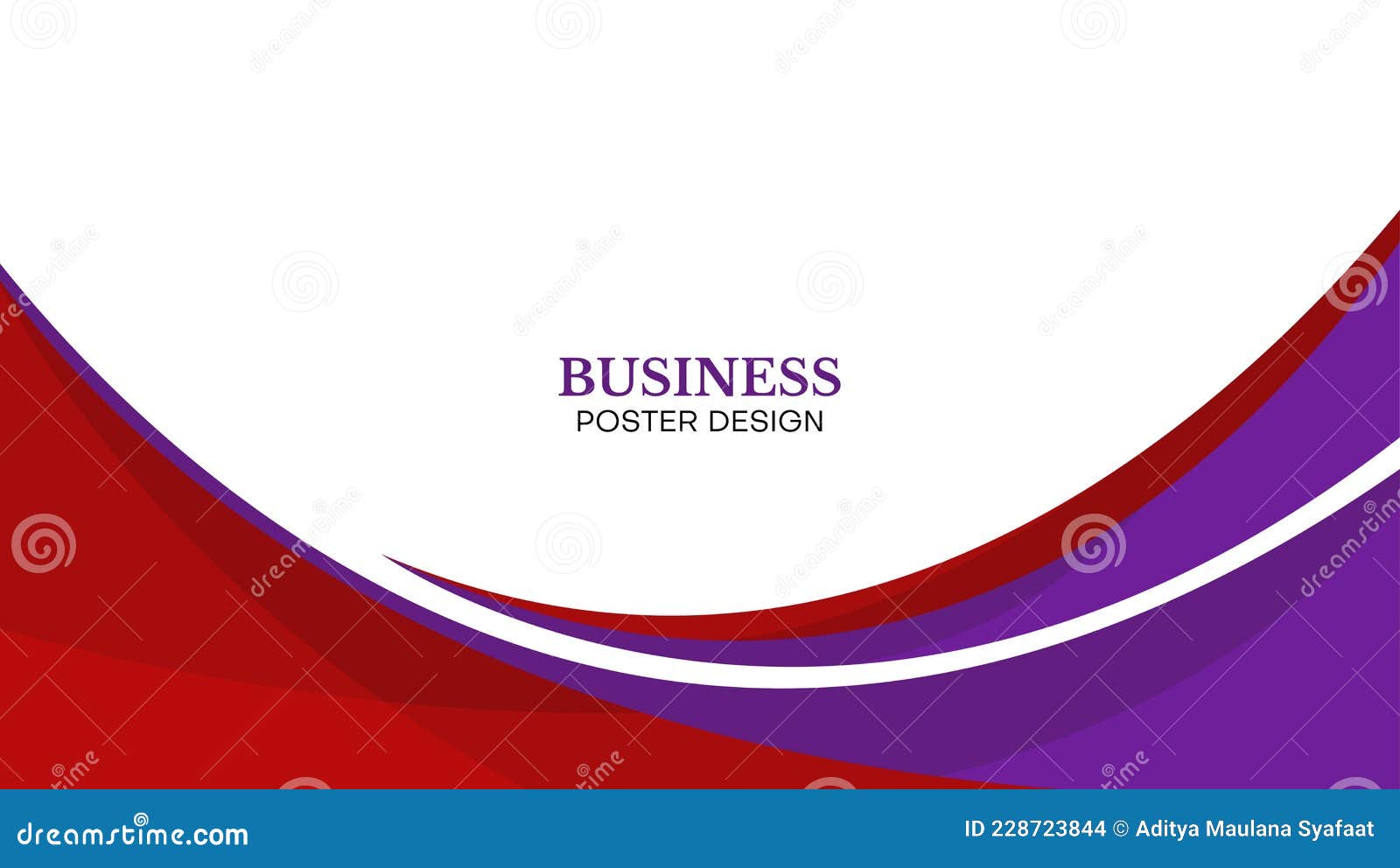 Business Poster Design with Red and Purple Abstract Wavy Shape Stock ...