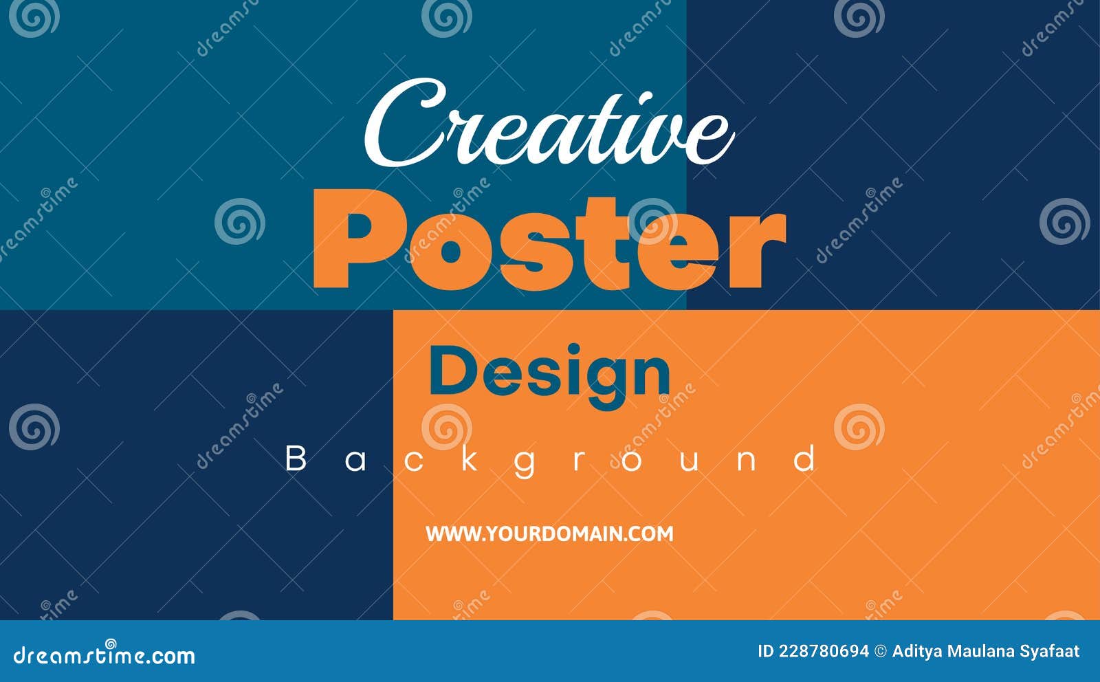Simple Business Poster Design Template with Geometric Shape Stock ...