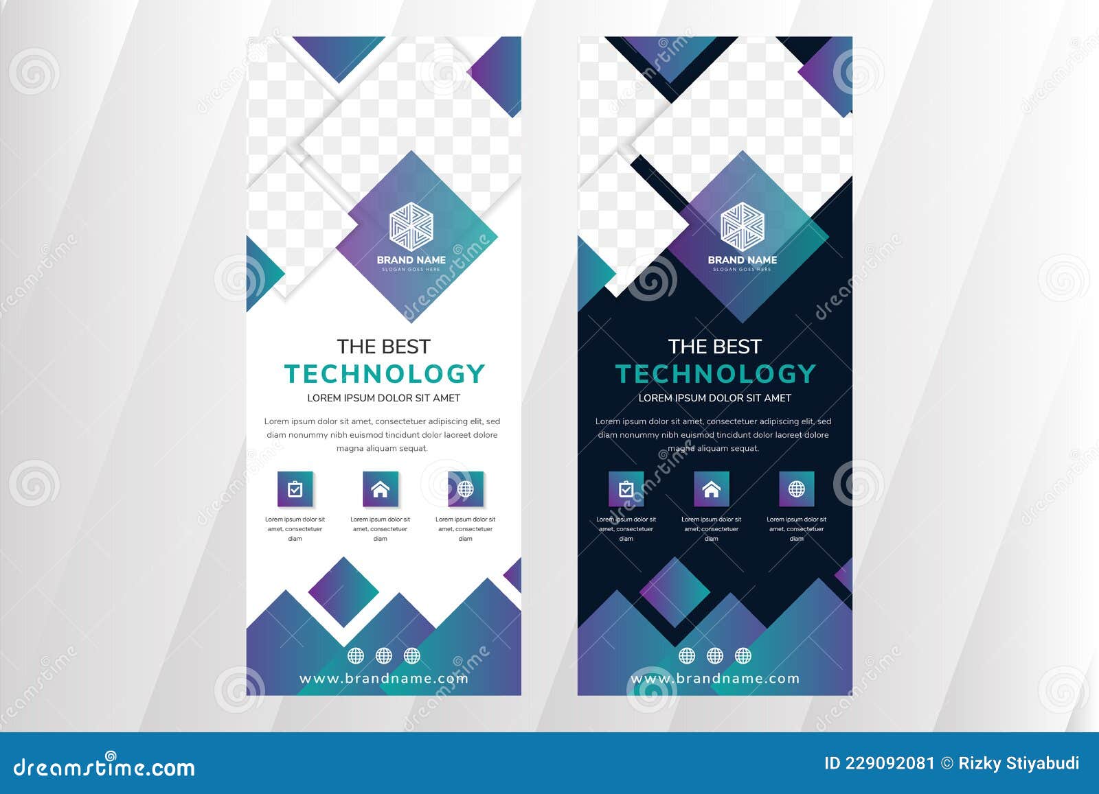 The Best Technology Vertical Banner Design Template Stock Vector ...