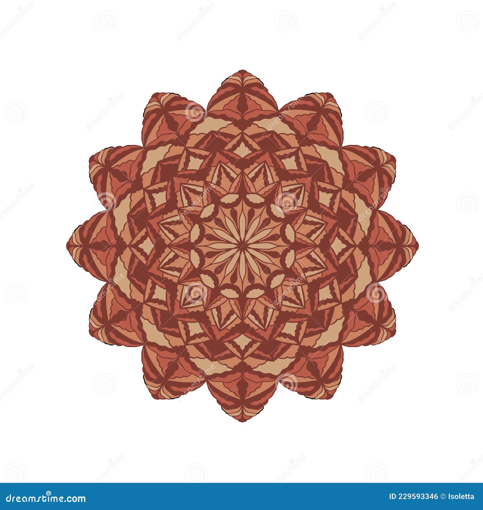 Abstract Mandala Round Pattern Stock Vector - Illustration of pattern ...
