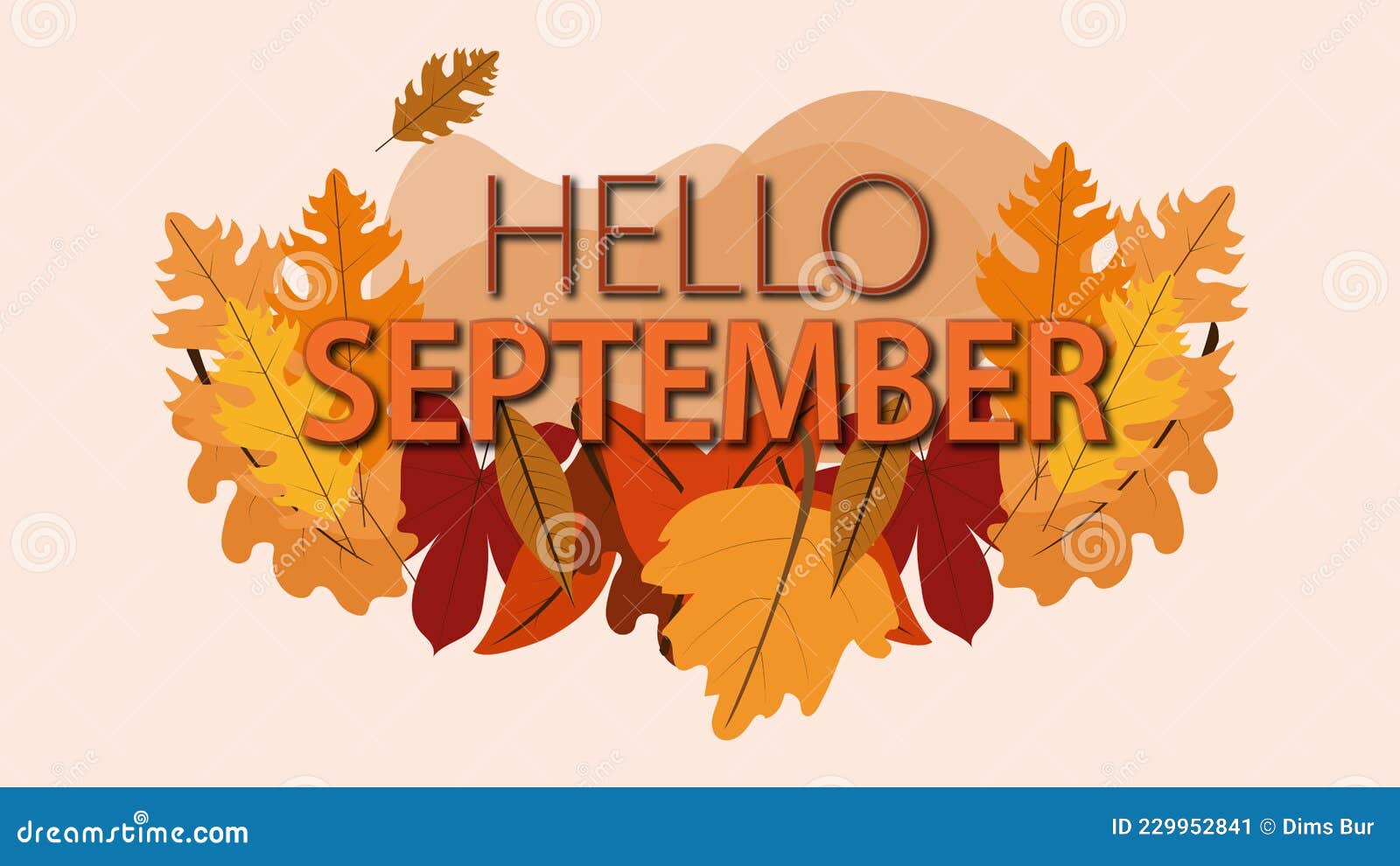 Autumn Background and Congratulations September Stock Vector ...