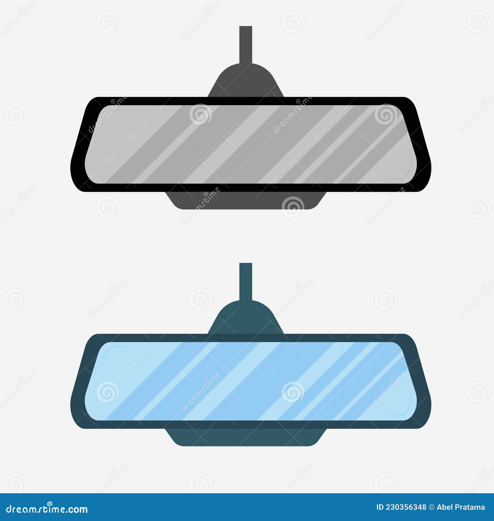 Rear view mirror stock vector. Illustration of automotive - 230356348