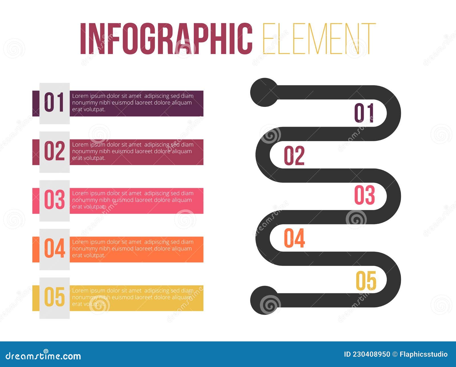 Road Map Information Infographic Element Stock Vector - Illustration of ...