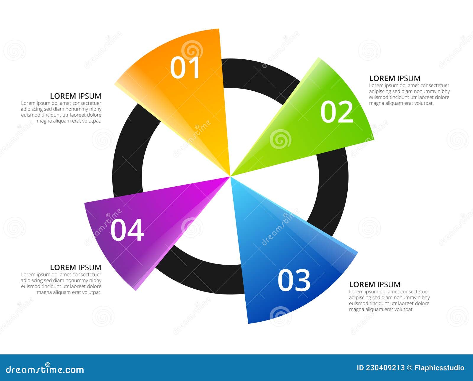 Circular Triangle Chart Information Infographic Element Stock Vector ...