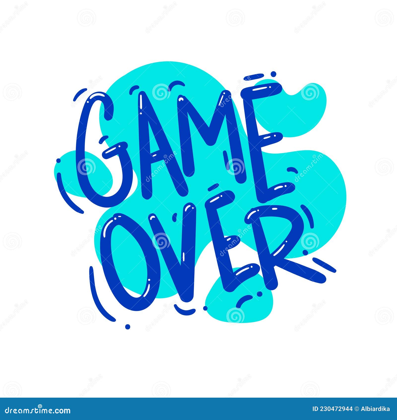 Game Over Quote Text Typography Design Graphic Vector Stock Vector ...