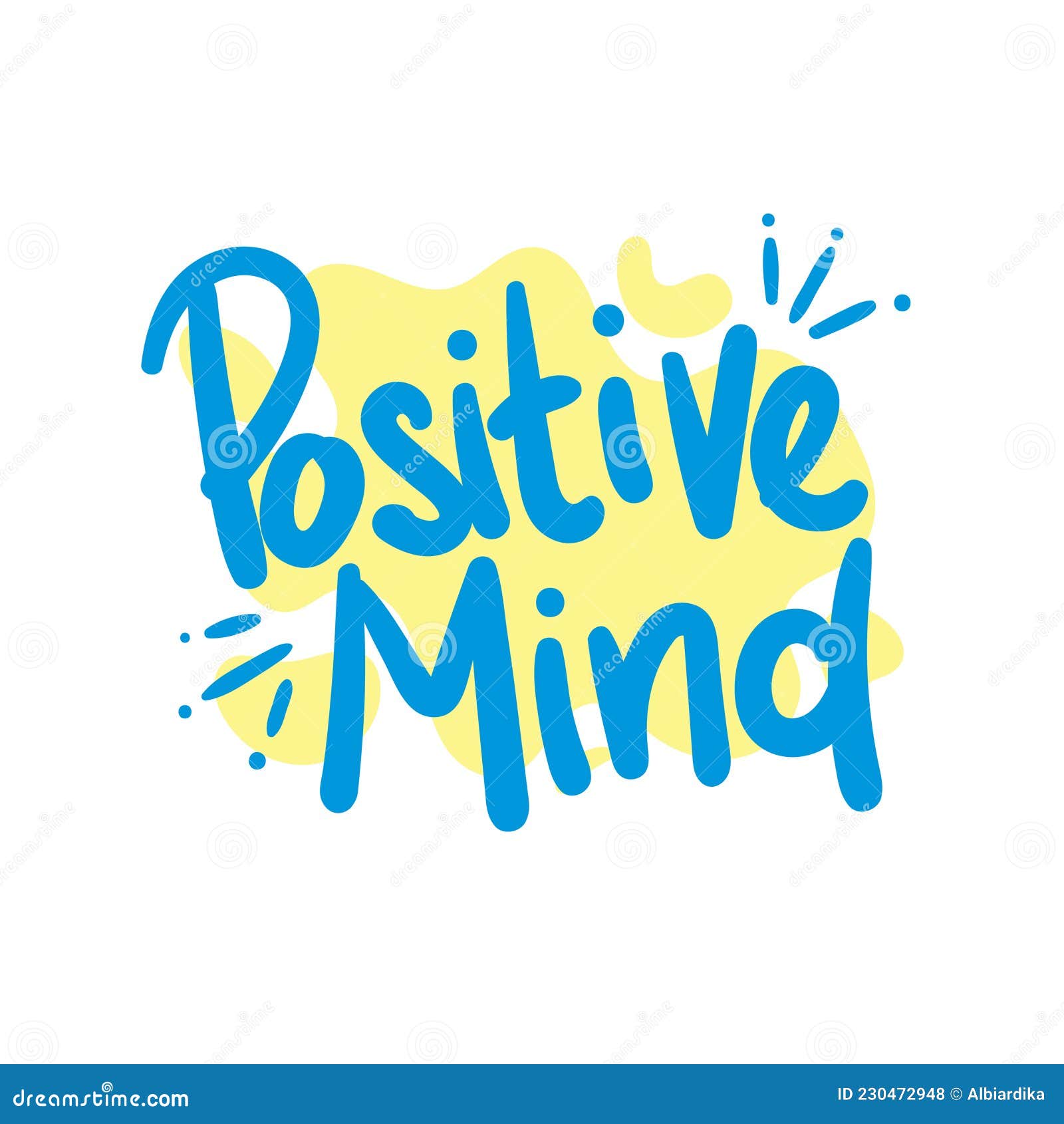 Positive Mind Quote Text Typography Design Graphic Vector Stock Vector ...