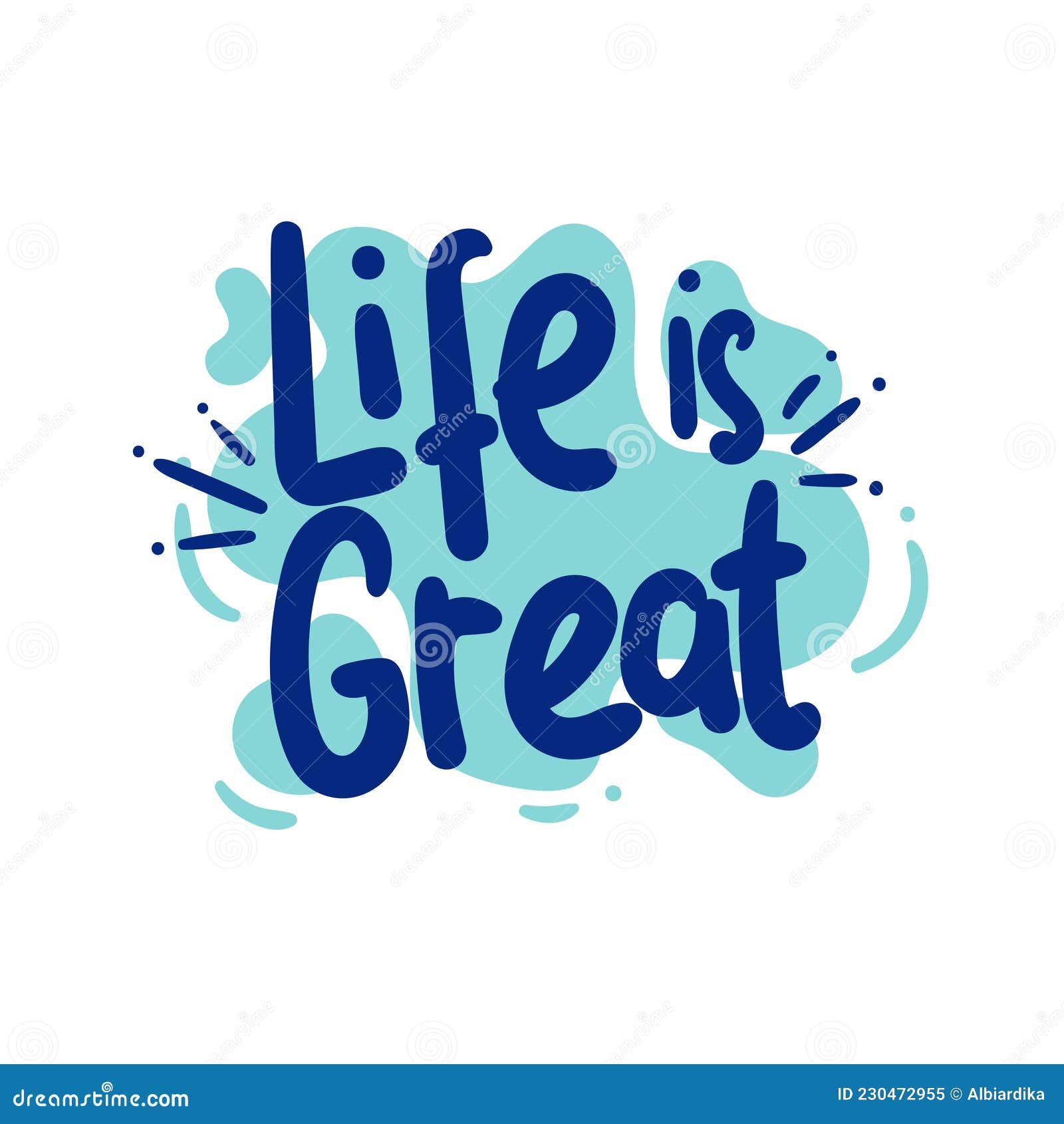 Life is Great Quote Text Typography Design Graphic Vector Stock Vector ...