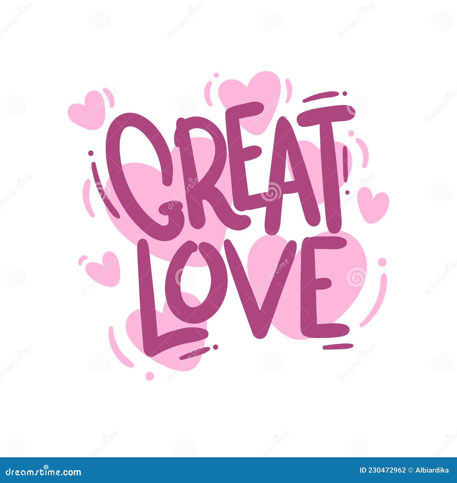 Great Love Quote Text Typography Design Graphic Vector Stock Vector ...