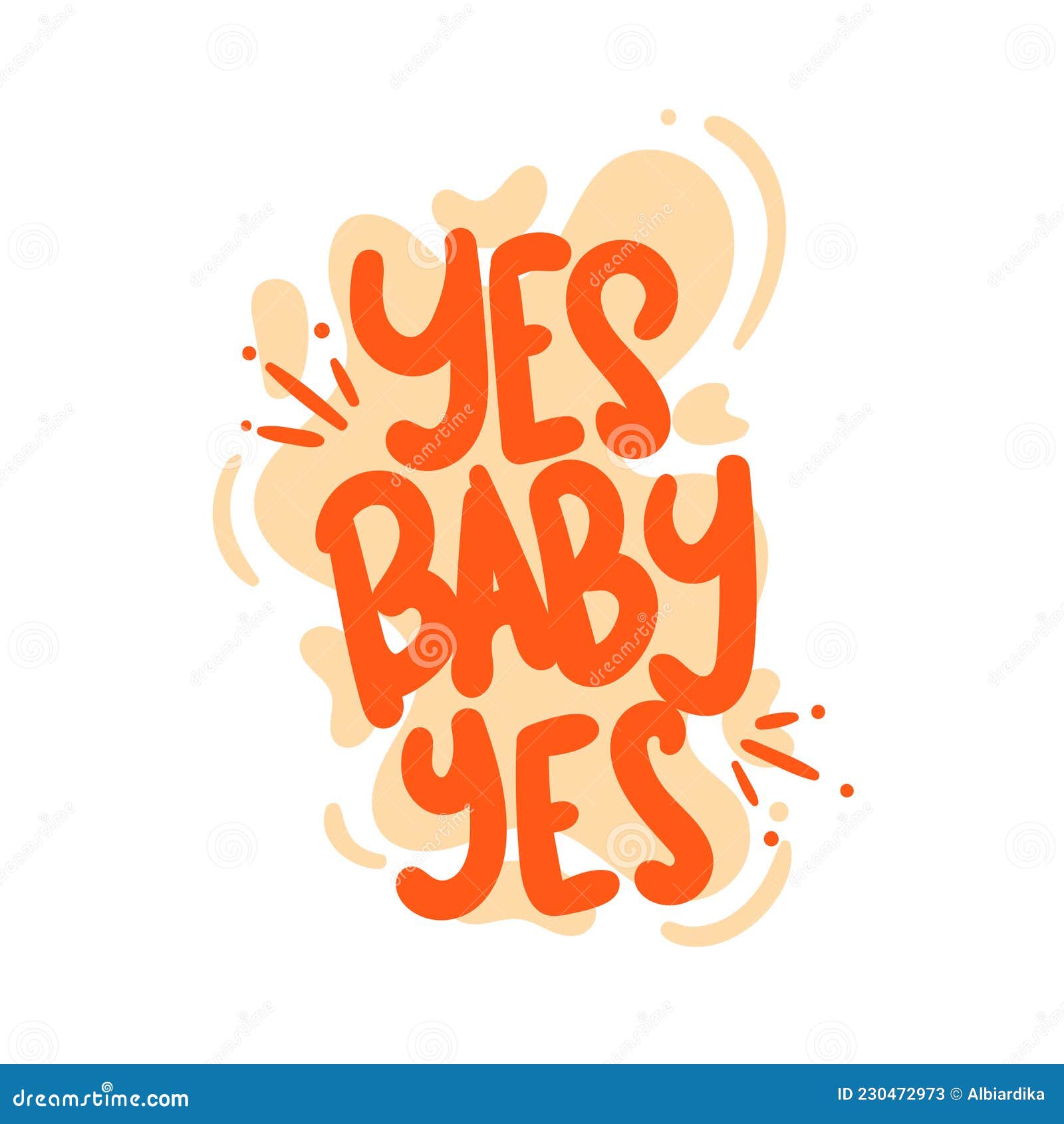 Yes Baby Quote Text Typography Design Graphic Vector Stock Vector ...