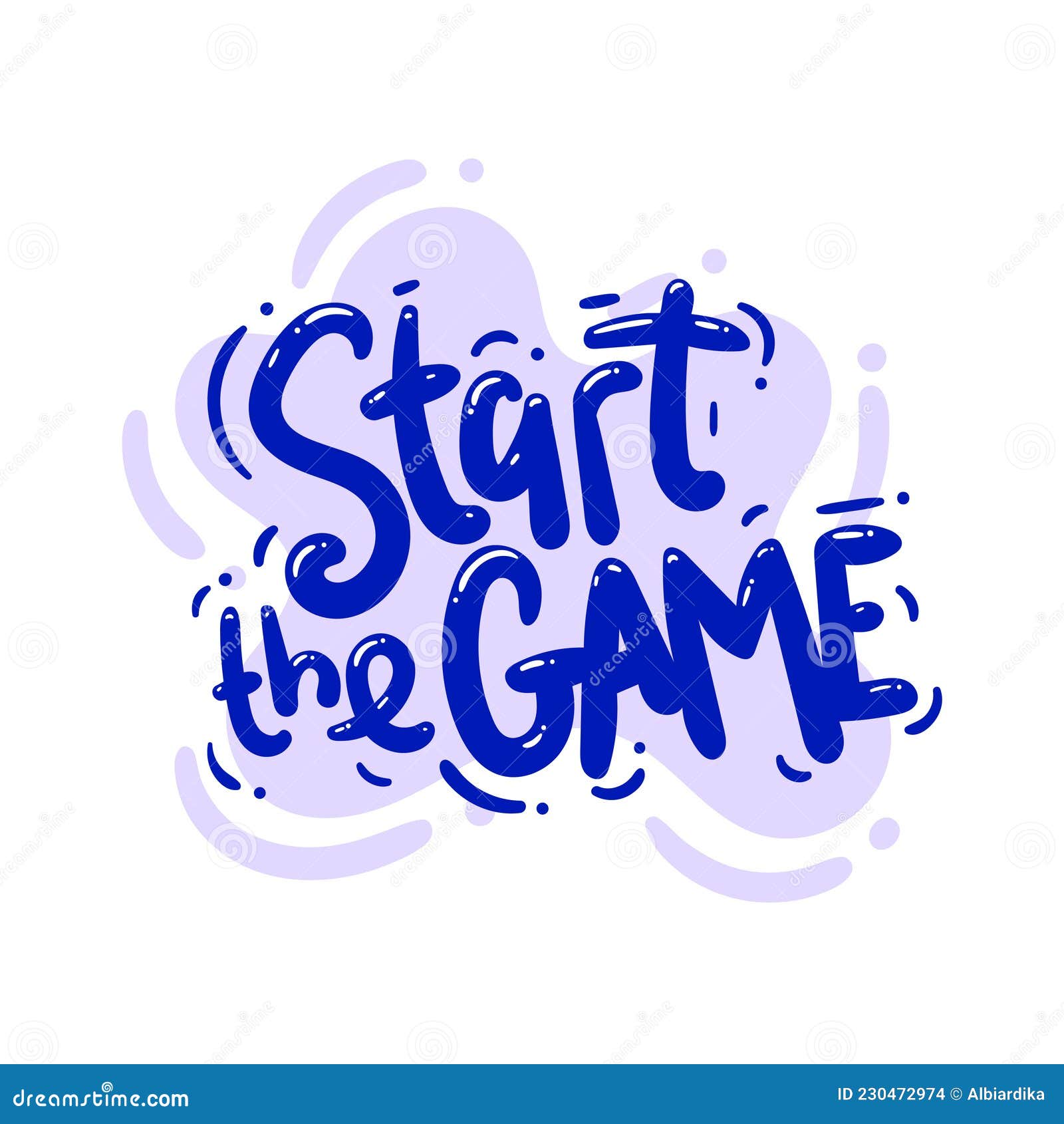 Start the Game Quote Text Typography Design Graphic Vector Stock Vector ...