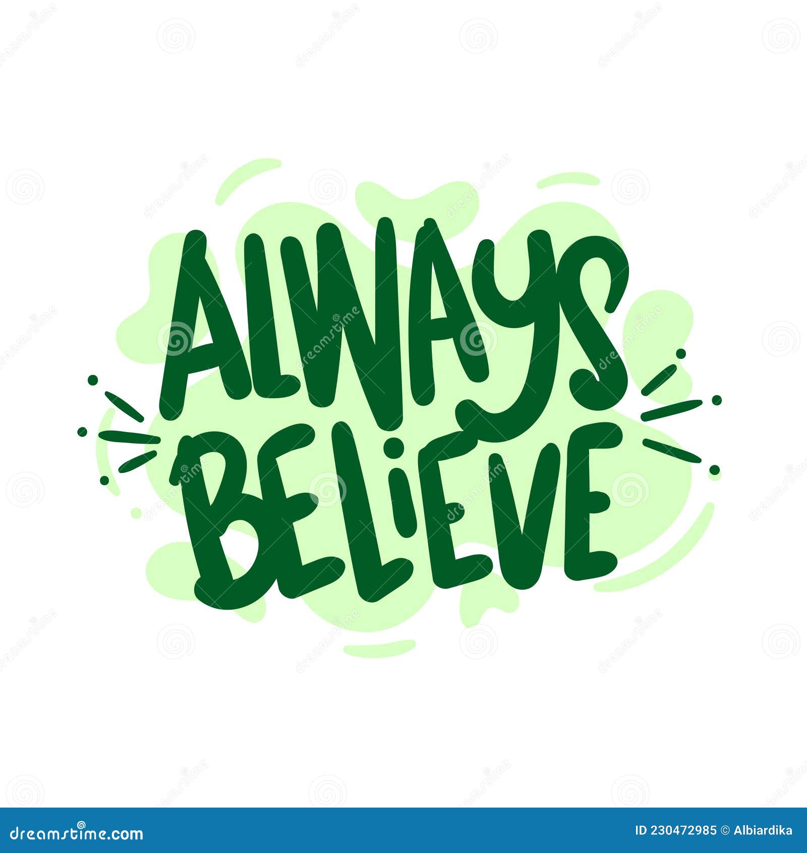Always Believe Quote Text Typography Design Graphic Vector Stock Vector ...