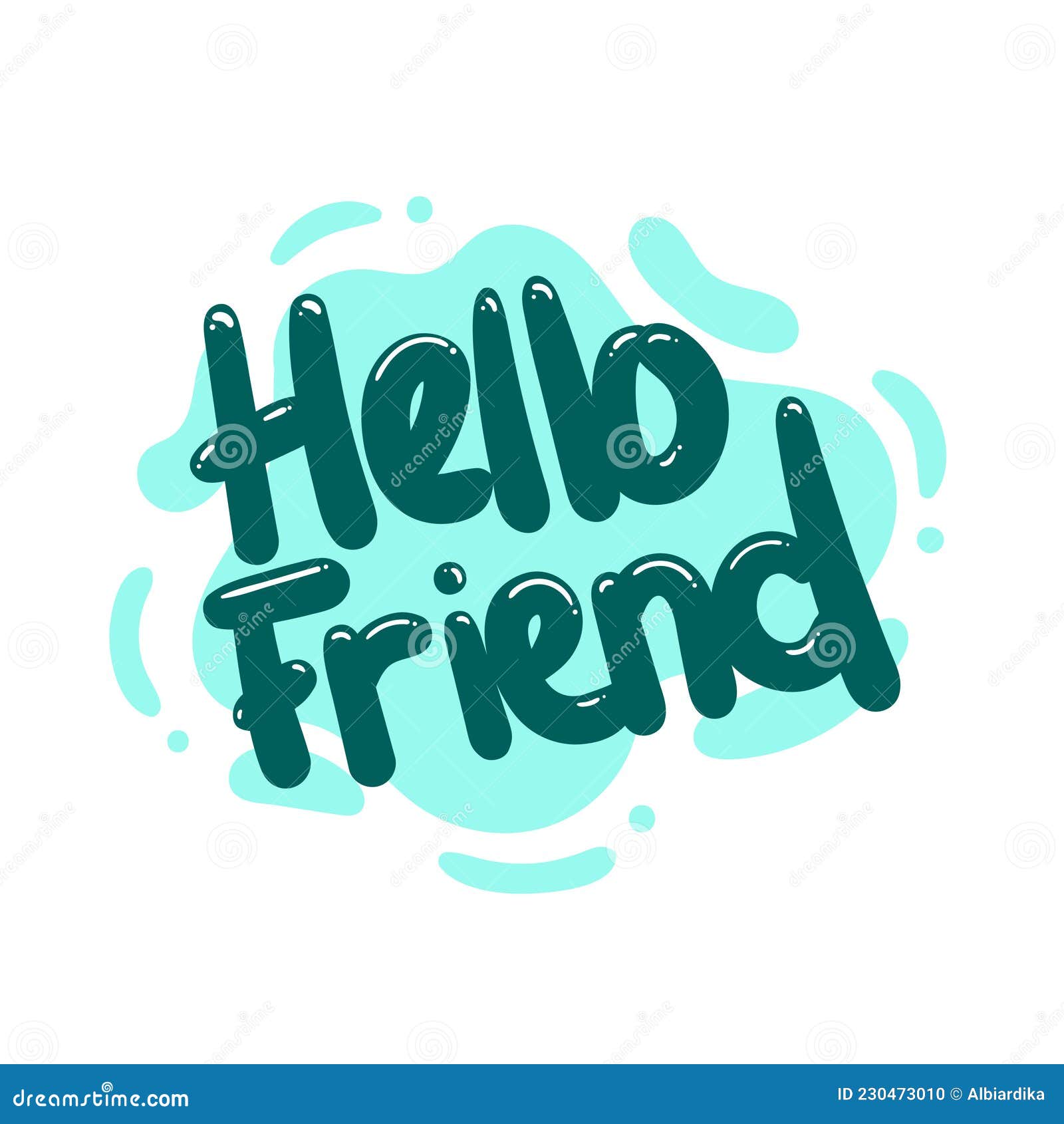Hello Friend Quote Text Typography Design Graphic Vector Stock Vector ...