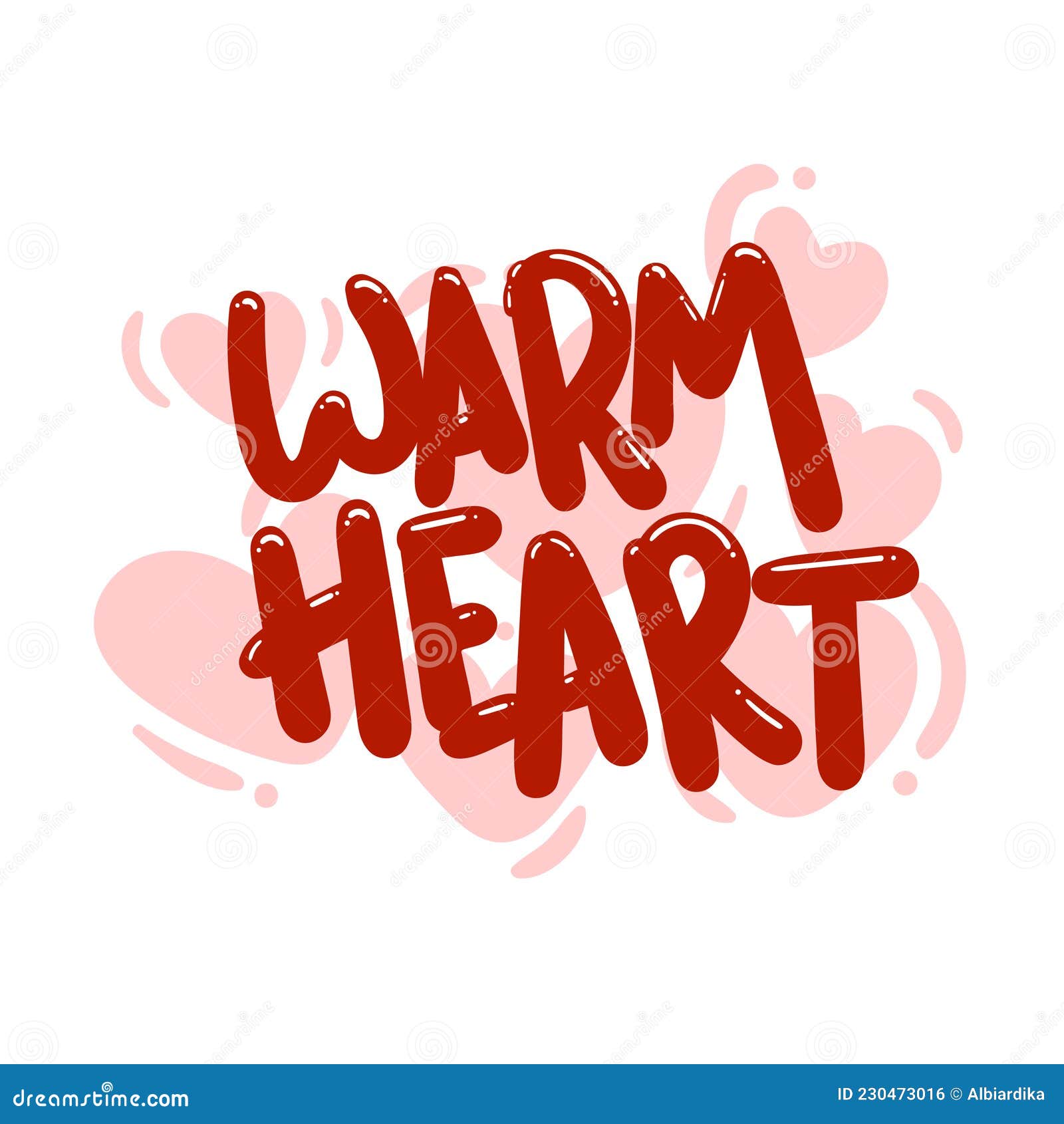 Warm Heart Love Quote Text Typography Design Graphic Vector Stock ...