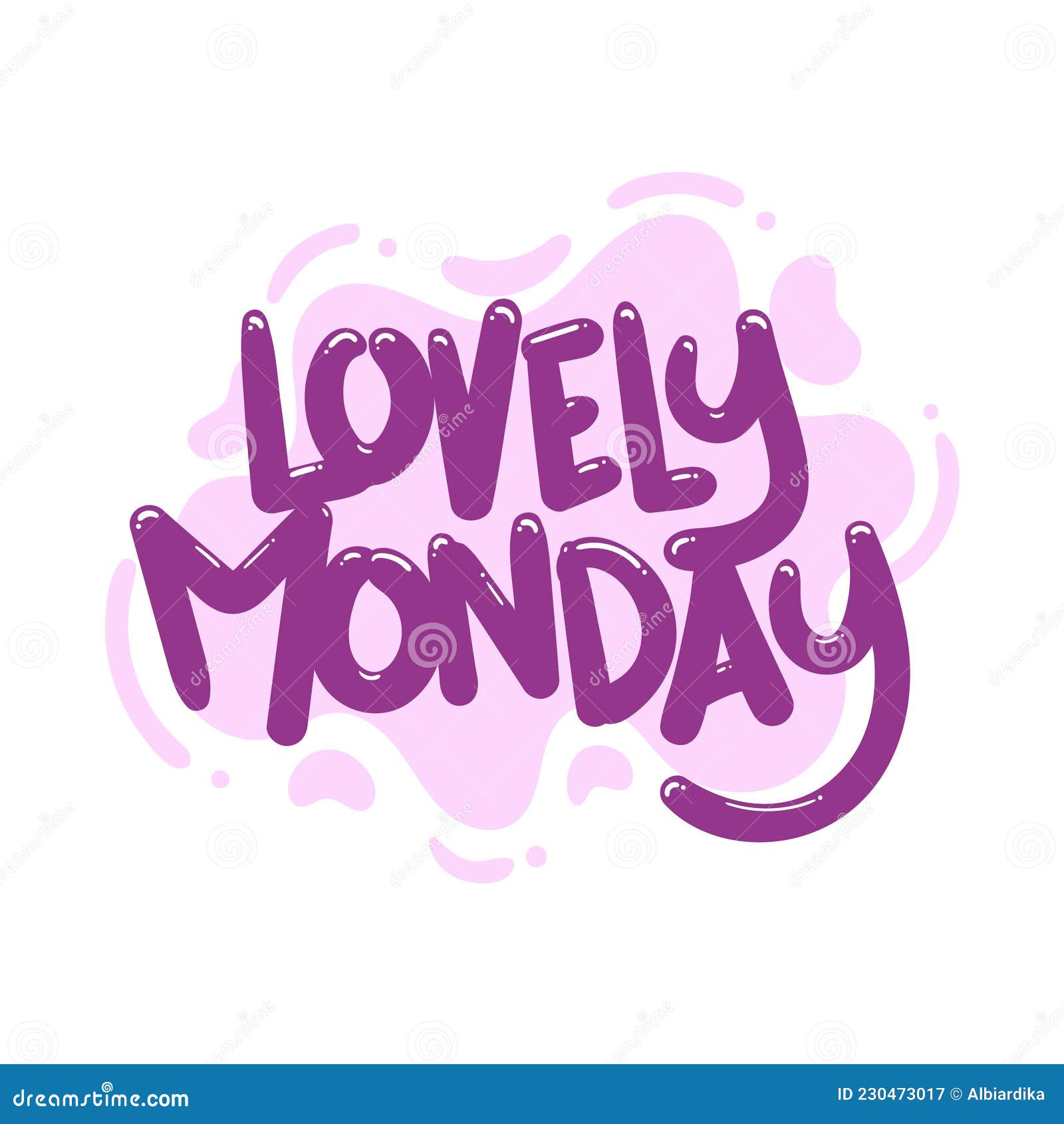 Lovely Monday Quote Text Typography Design Graphic Vector Stock Vector ...