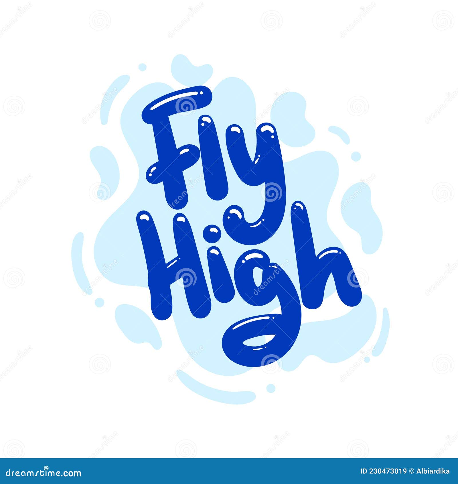 Fly High Quote Text Typography Design Graphic Vector Stock Vector ...