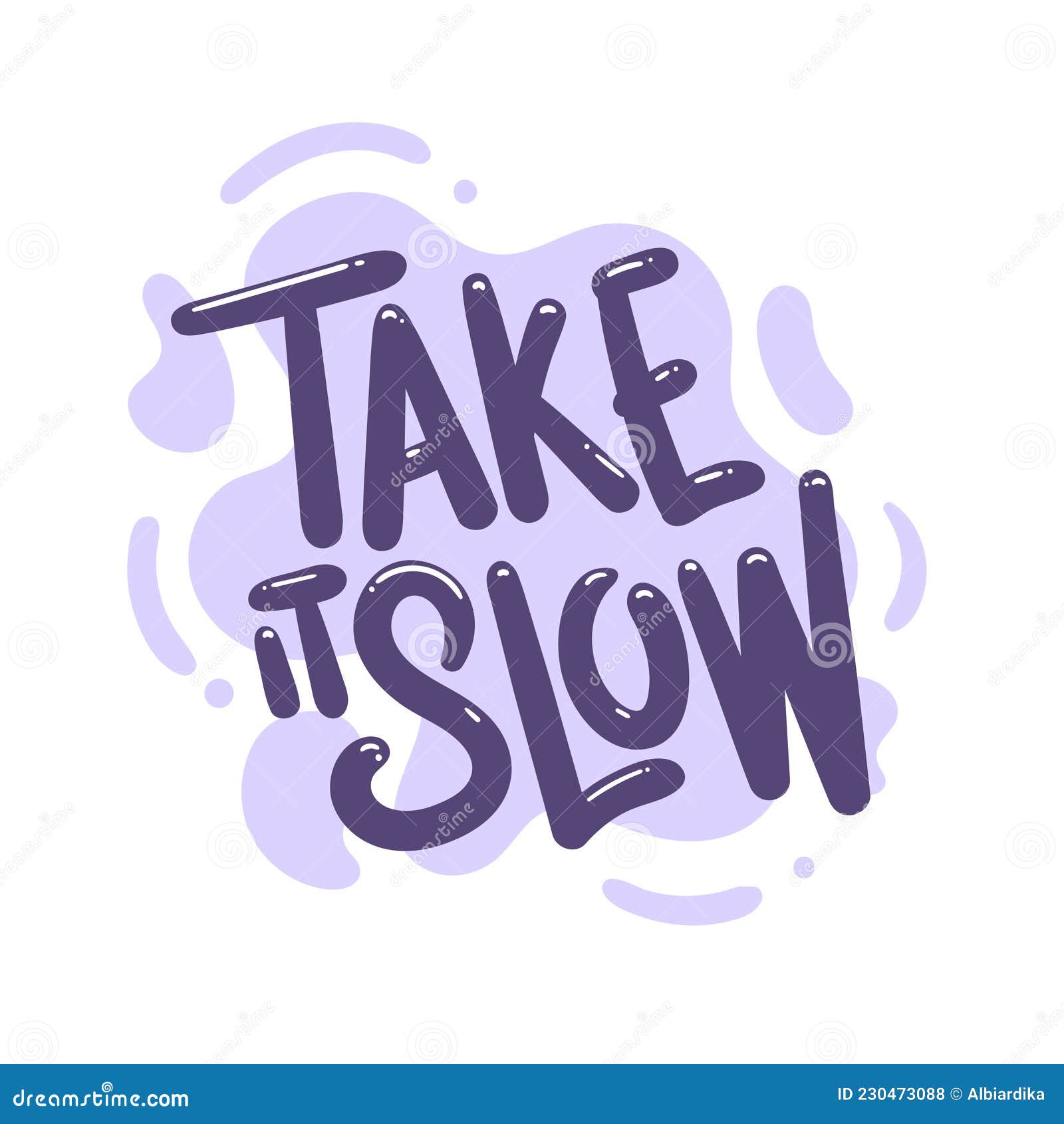 Take it Slow Quote Text Typography Design Graphic Vector Stock Vector ...