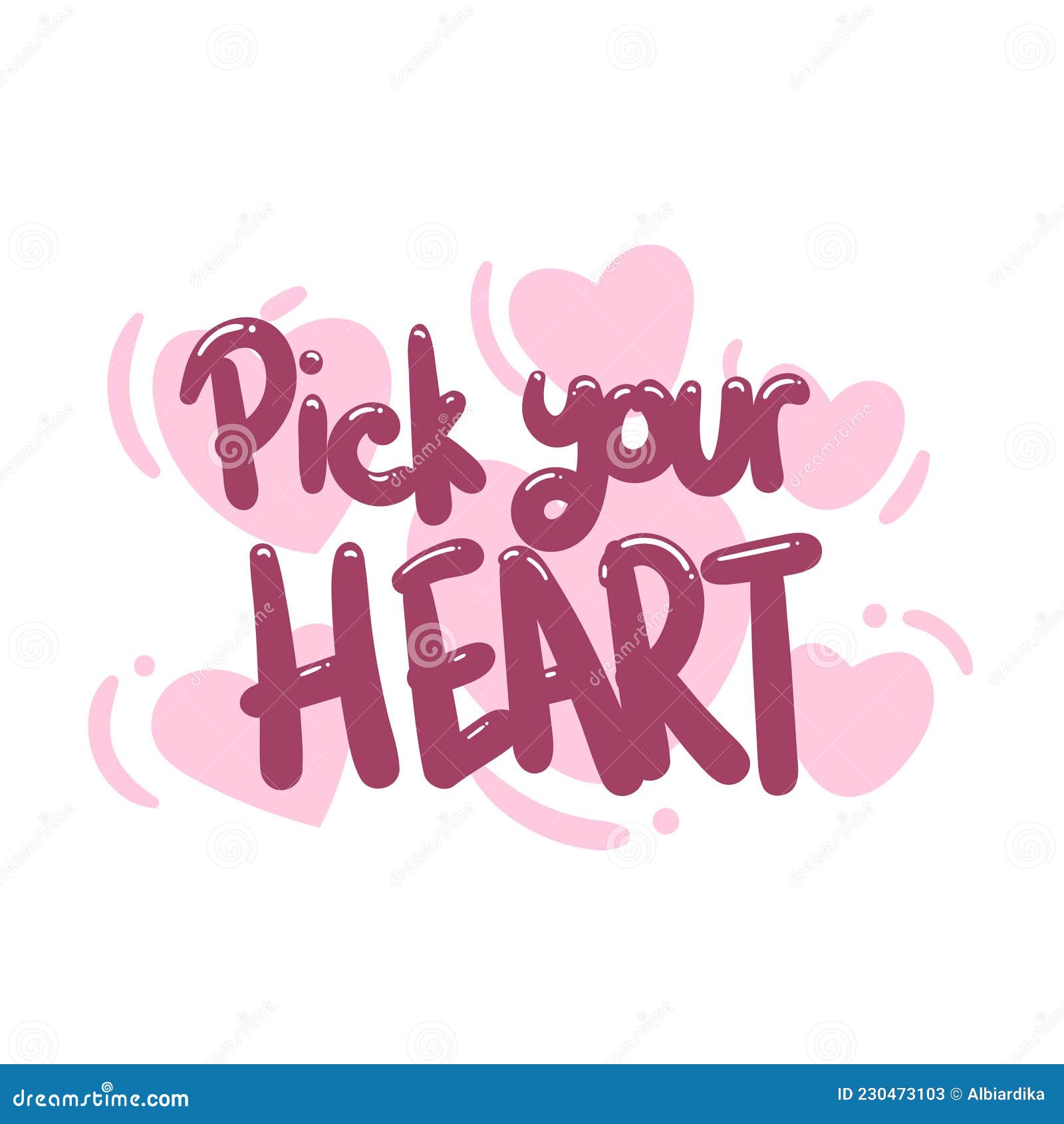 Pick Your Heart Quote Text Typography Design Graphic Vector Stock ...