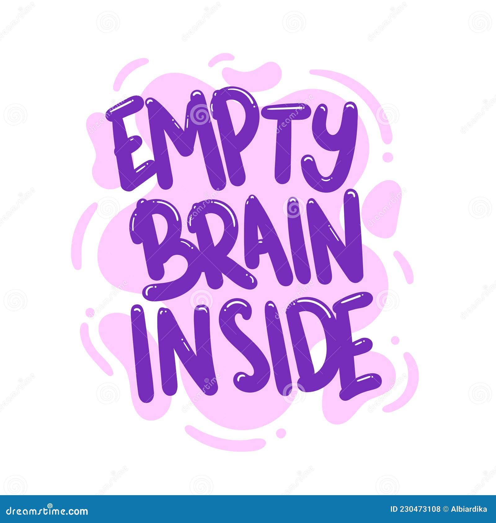 Empty Brain Inside Quote Text Typography Design Graphic Vector Stock ...