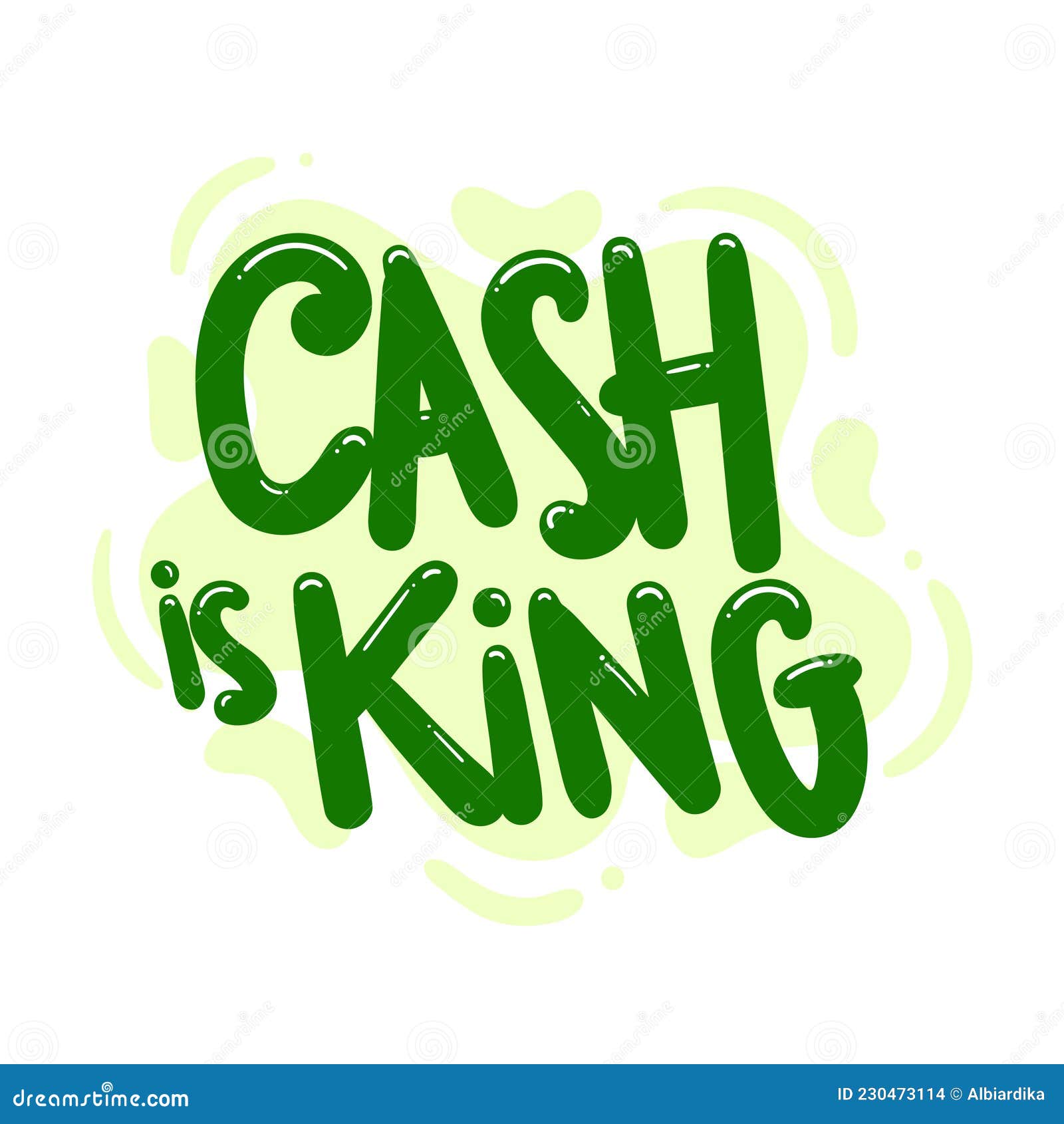 Cash is King Quote Text Typography Design Graphic Vector Stock Vector ...
