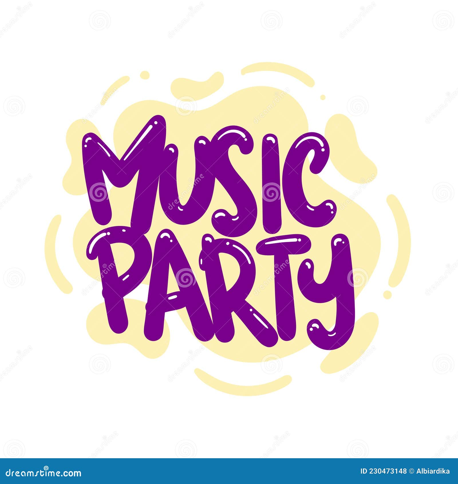 Music Party Quote Text Typography Design Graphic Vector Stock Vector ...