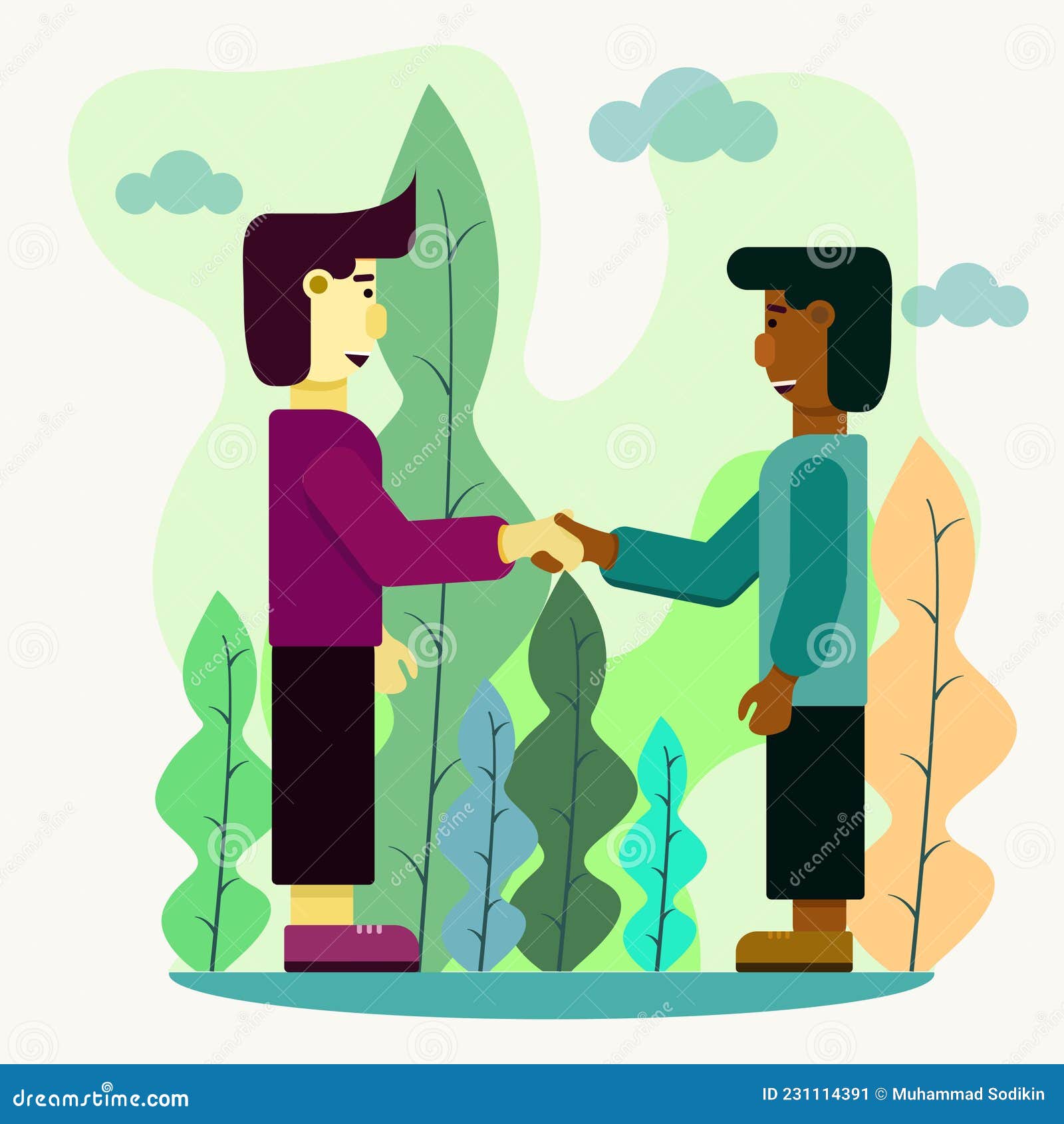 Friendship that Does Distinguish One with the Others. Stock ...