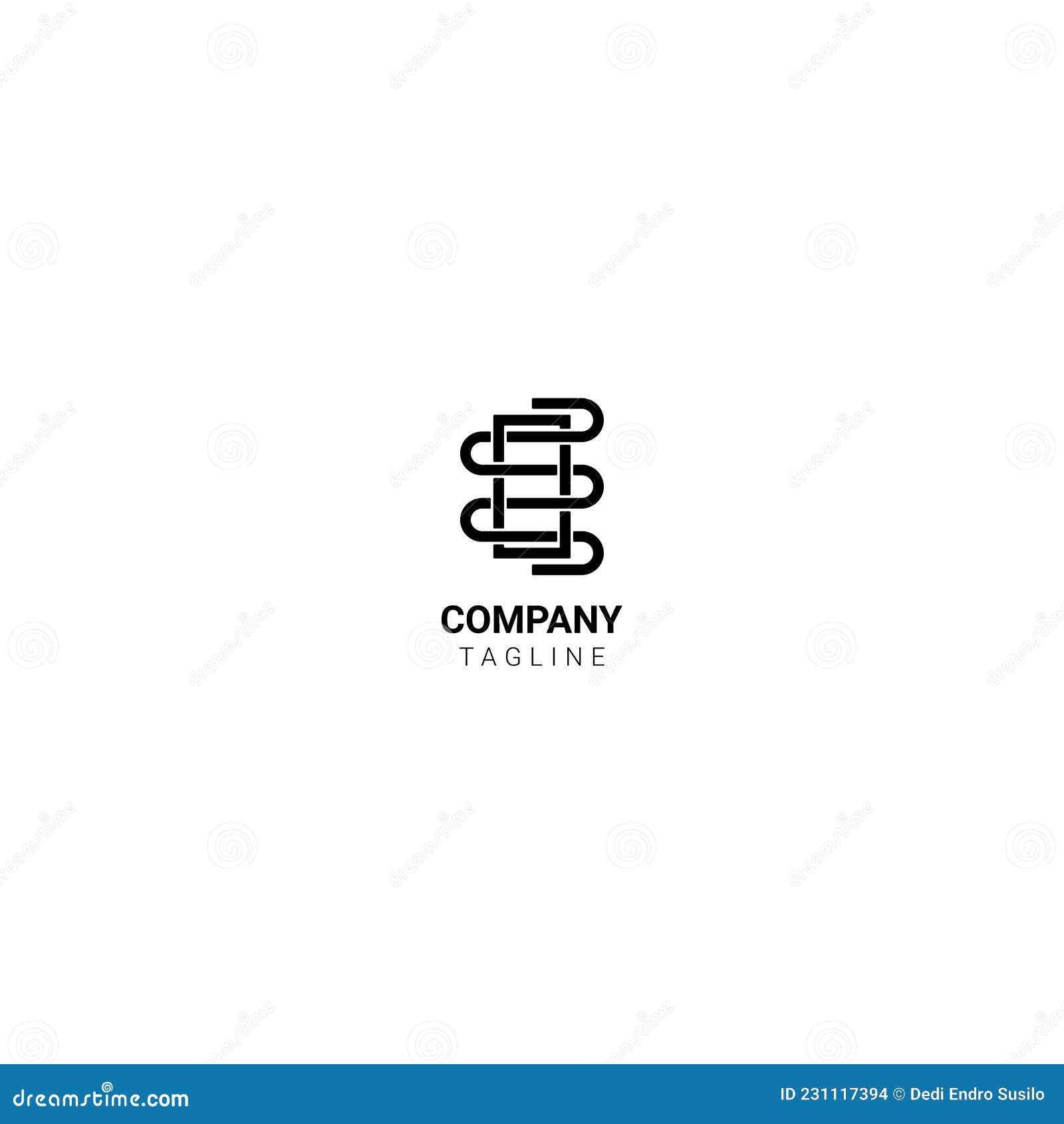 Logo, Icon, Symbol, Company or Business Monogram Geometry Coils or ...