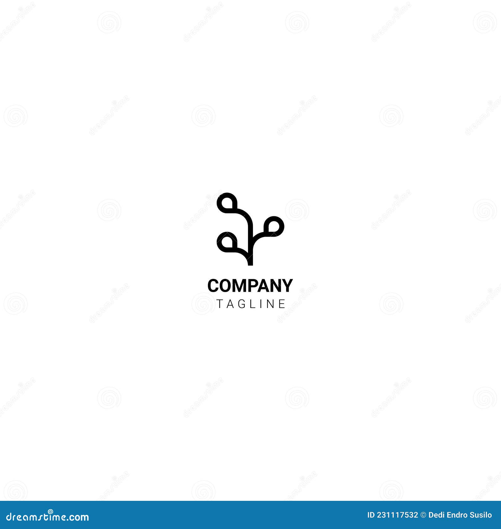 Logo, Icon, Symbol, Company or Business Monogram Geometry Tree Has the ...