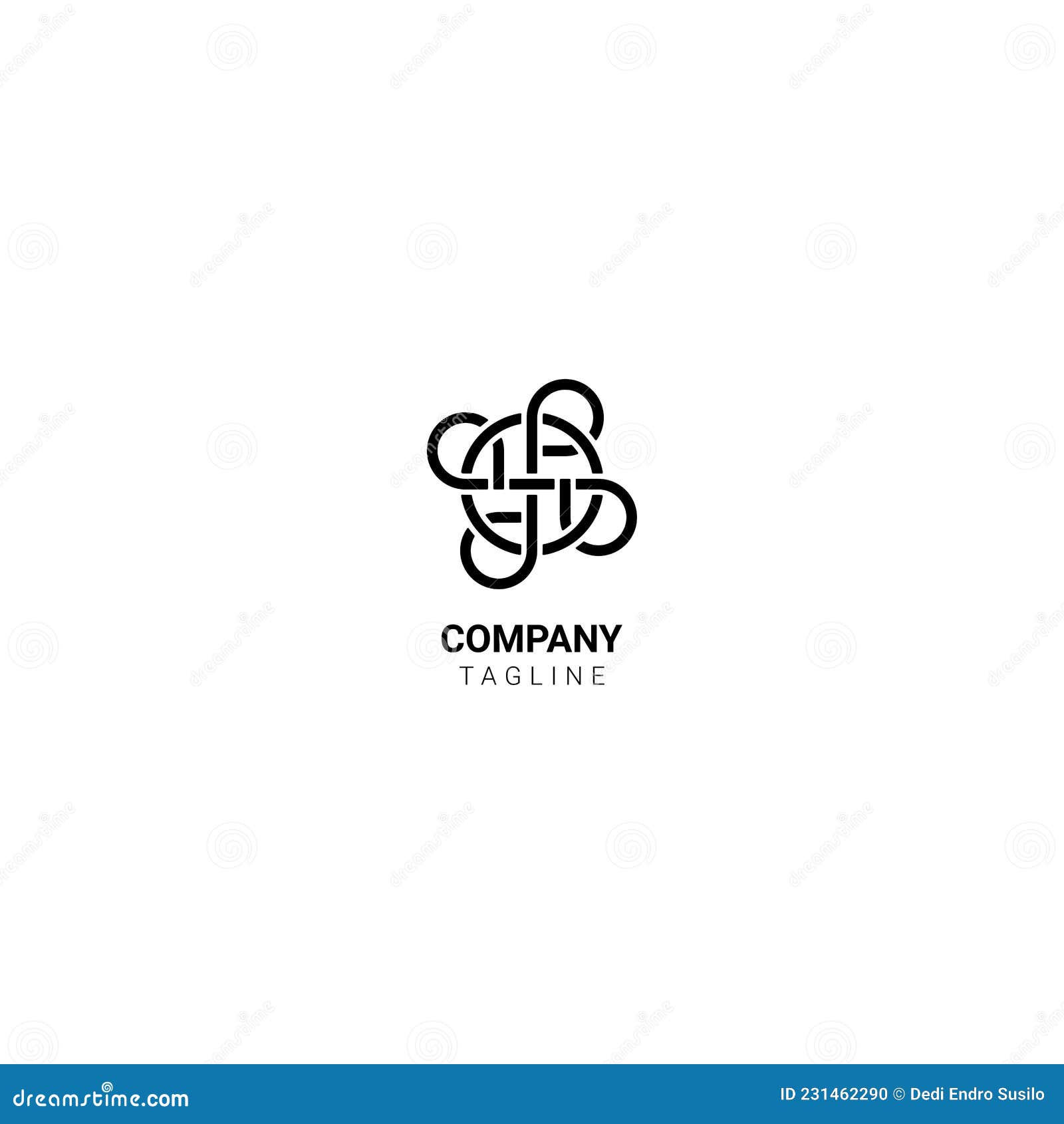 Logos, Icons, Symbols, Monograms Tying a Circle Have the Meaning of ...