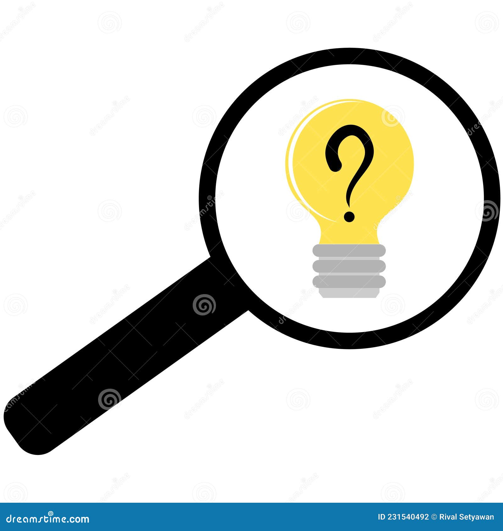 Icon of a Questionable Idea Stock Vector - Illustration of lighting ...