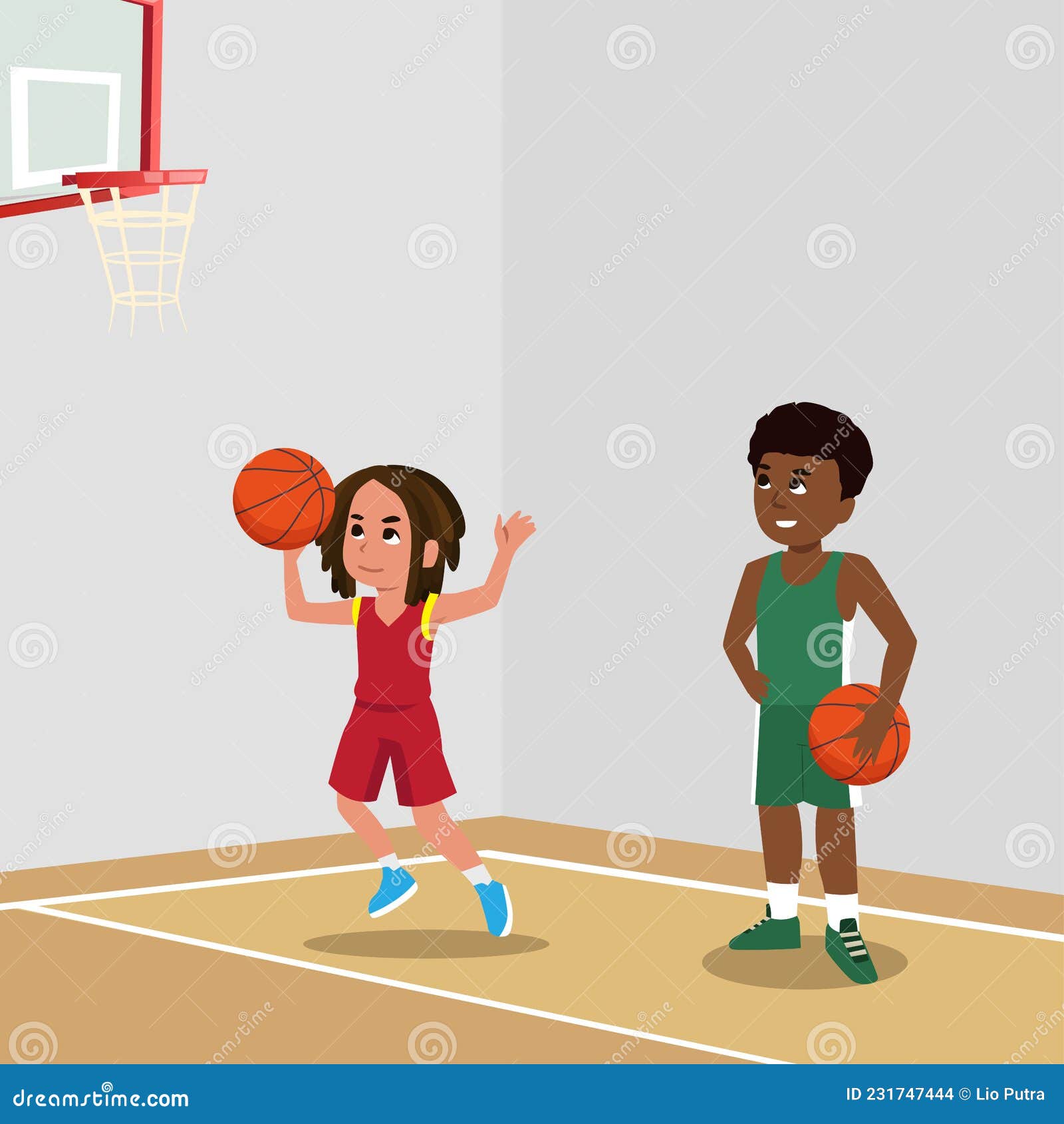 Basketball Player Child Set Vector. Poses. Leads the Ball. Sport Game ...