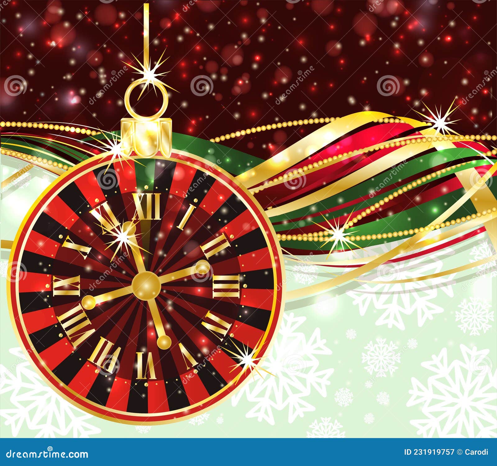 Christmas Casino Wallpaper with Poker Roulette Stock Vector ...