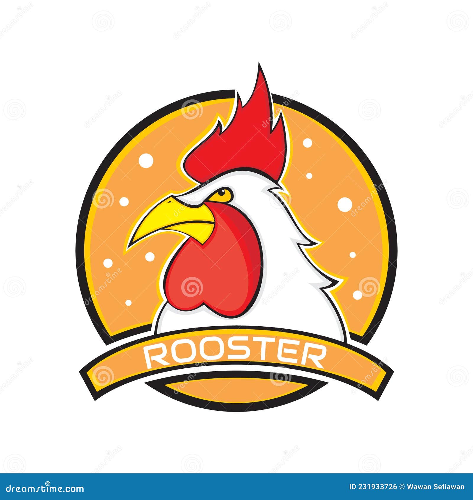 Illustration Vector Graphic of Red Rooster Stock Vector - Illustration ...