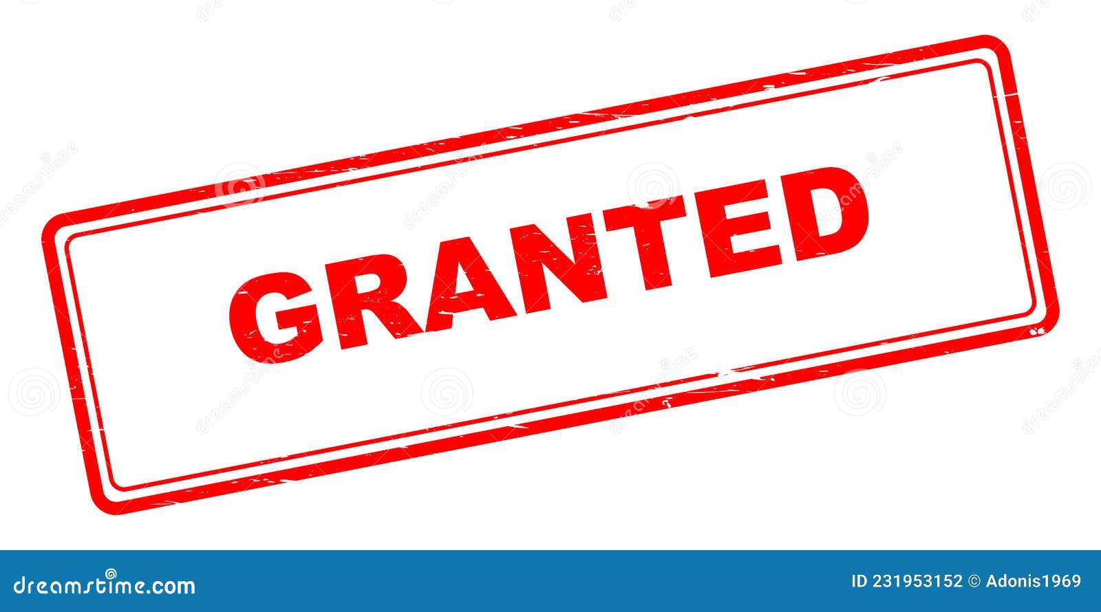 Granted stamp on white stock photo. Image of support - 231953152