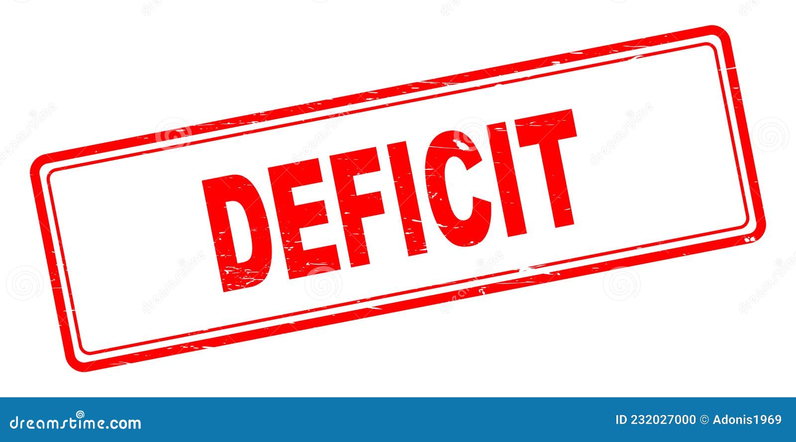 Deficit stamp on white stock illustration. Illustration of dripped ...