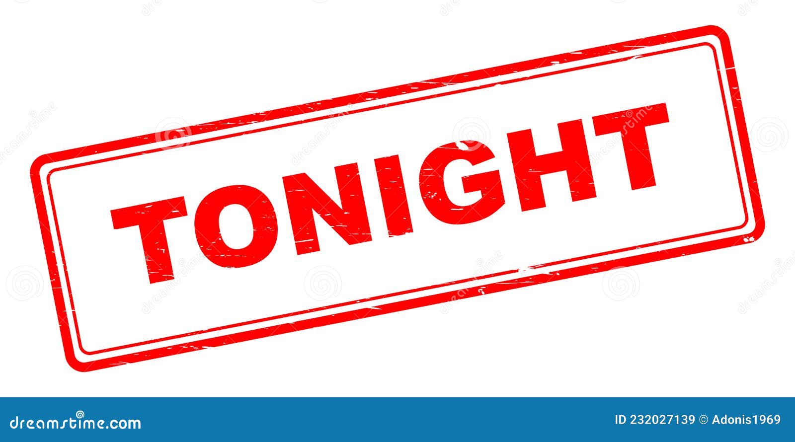 Tonight stamp on white stock illustration. Illustration of quality ...