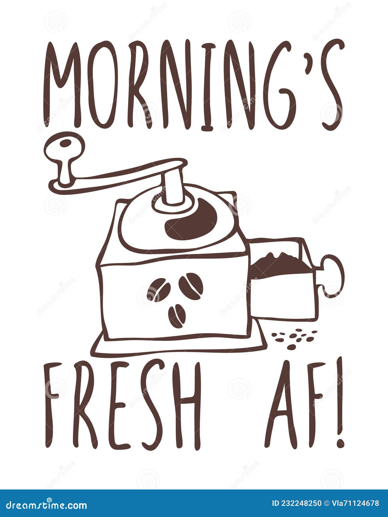 Fresh Morning T-shirt Design for Coffee Fan Stock Vector - Illustration ...