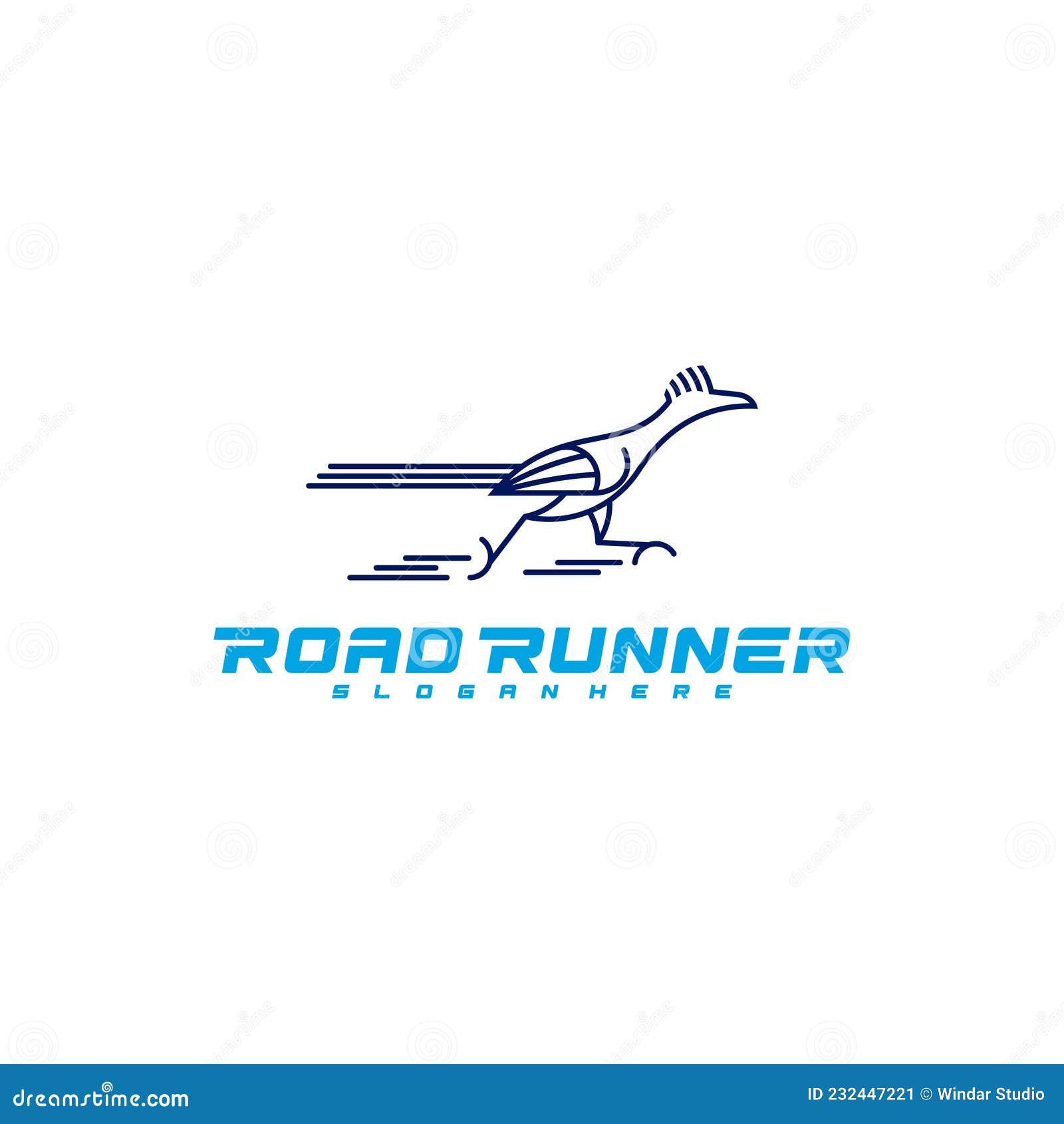 Roadrunner Bird Logo Vector Illustration Design Stock Vector ...