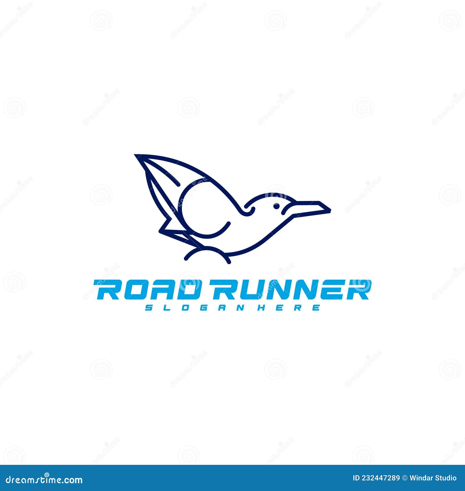 Roadrunner Bird Logo Vector Illustration Design Stock Vector ...