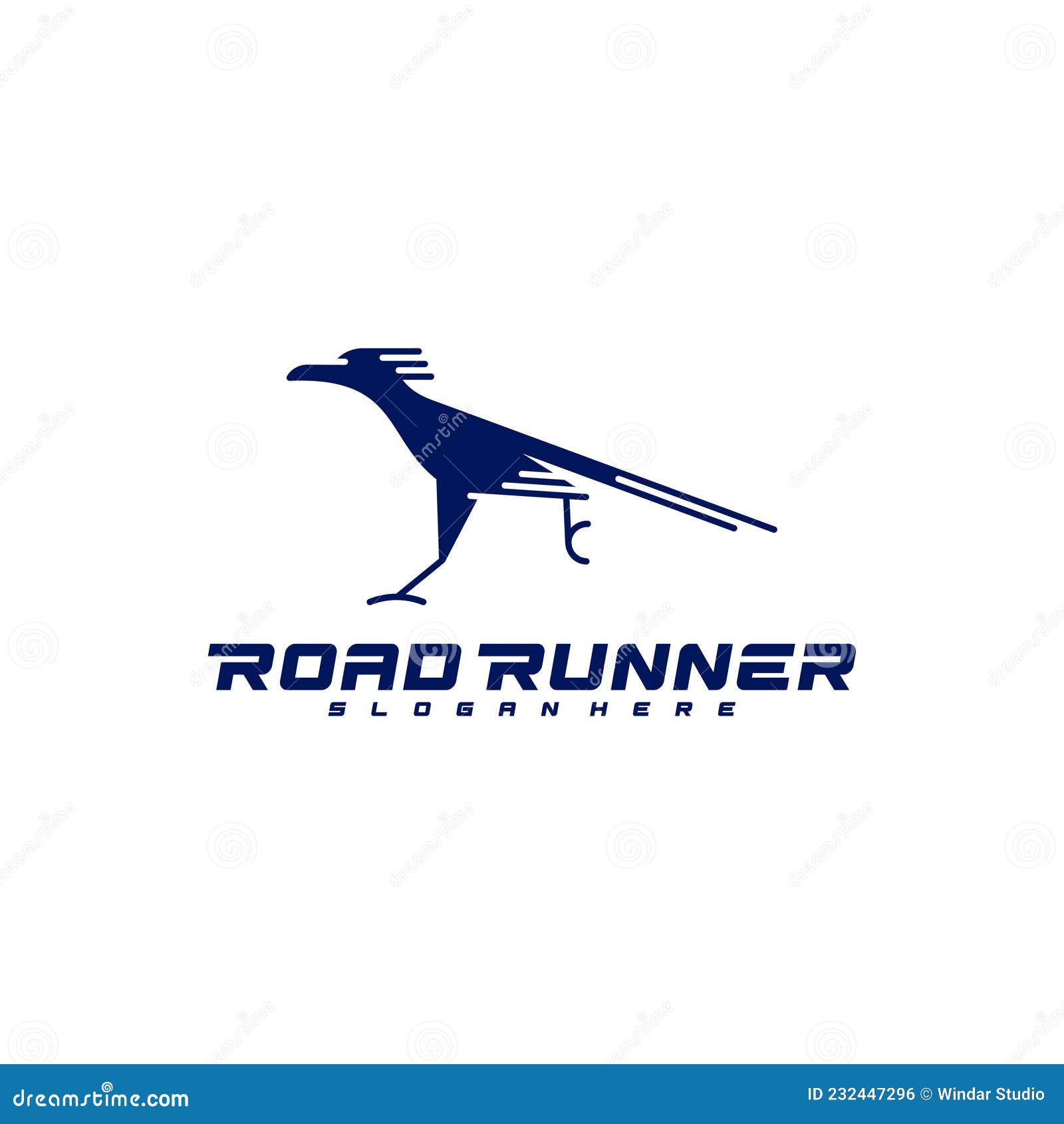 Roadrunner Bird Logo Vector Illustration Design Stock Vector ...