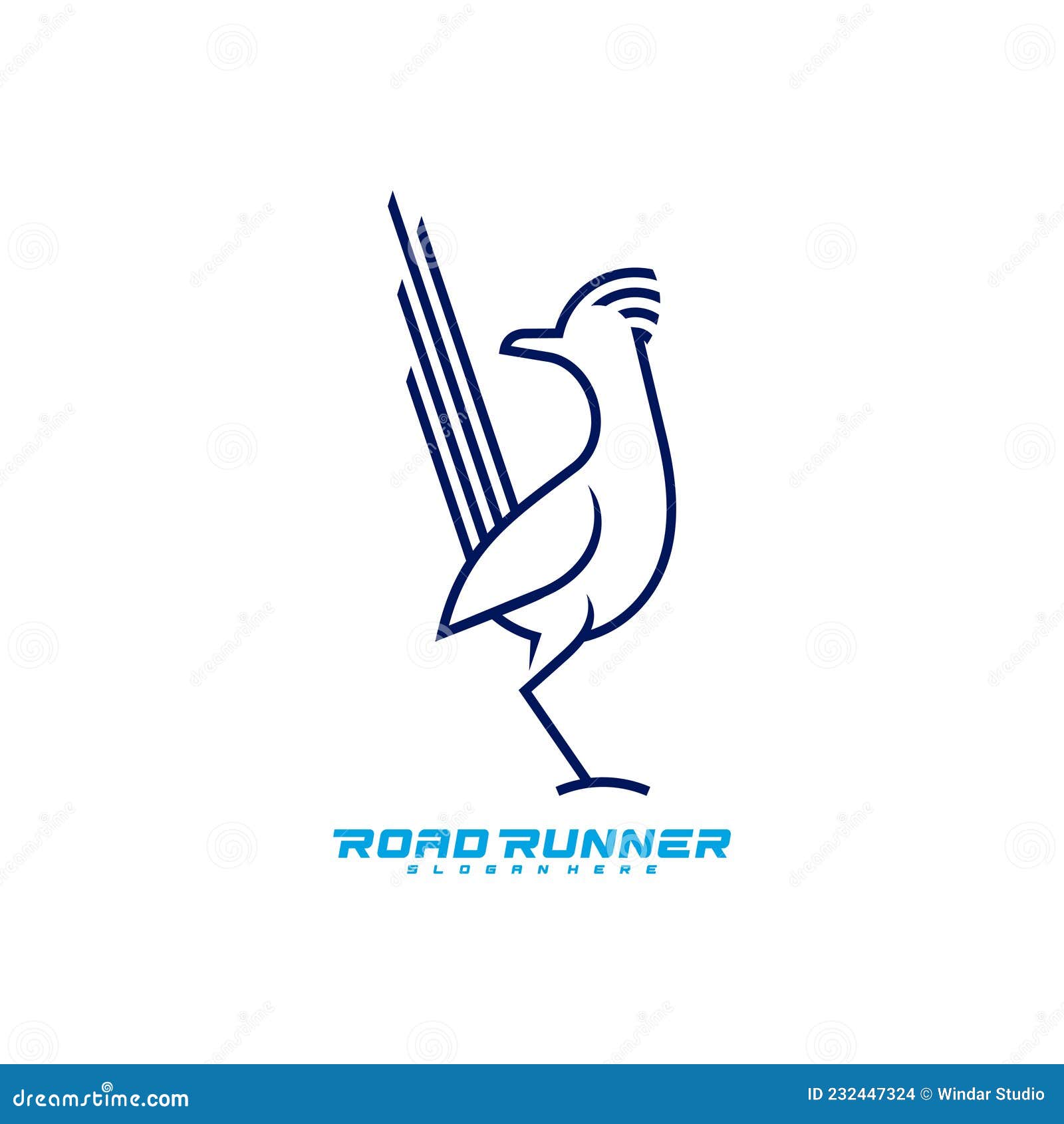 Roadrunner Bird Logo Vector Illustration Design Stock Vector ...