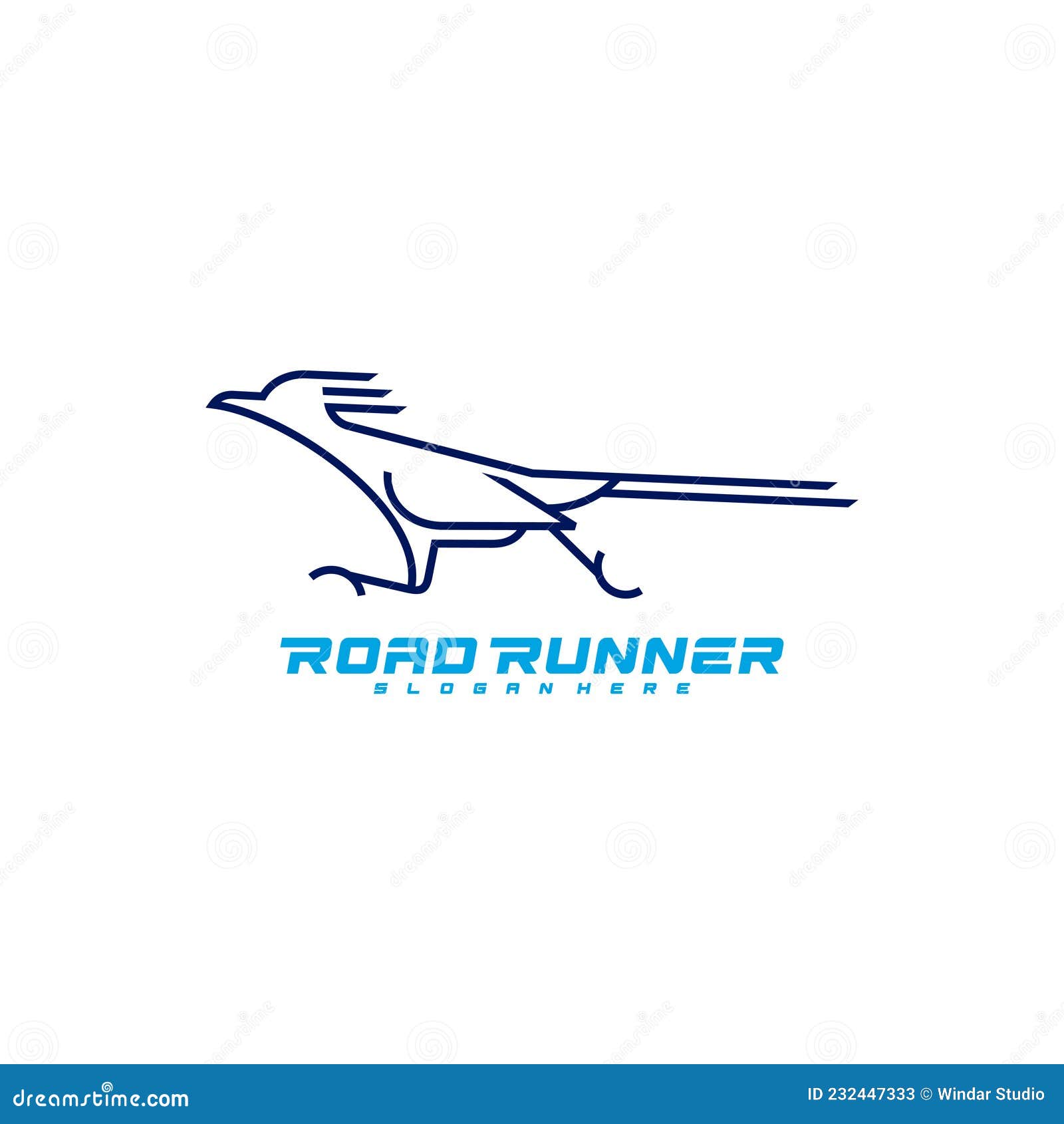 Roadrunner Bird Logo Vector Illustration Design Stock Vector ...