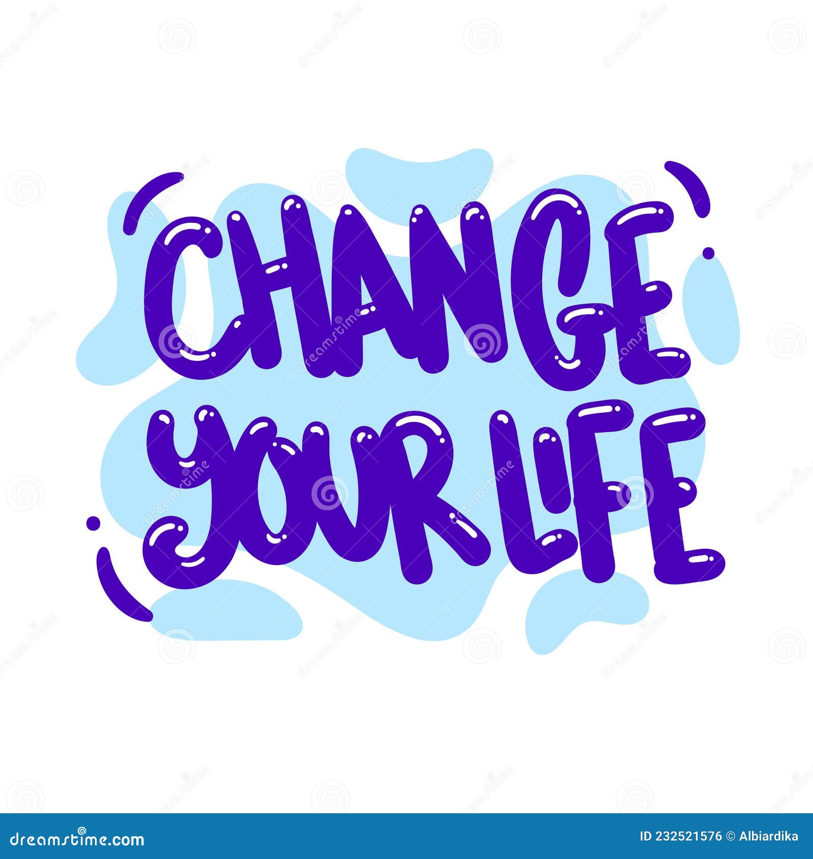 Change Your Life Quote Text Typography Design Graphic Vector Stock ...
